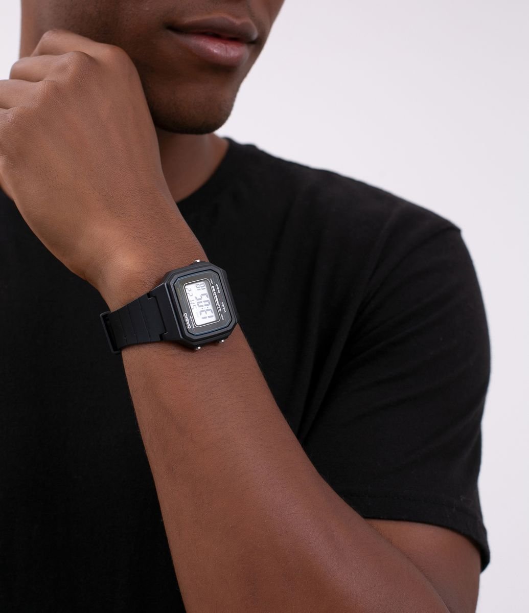 Relógio Unissex Casio W 217H 1AVDF Digital Preto - Renner