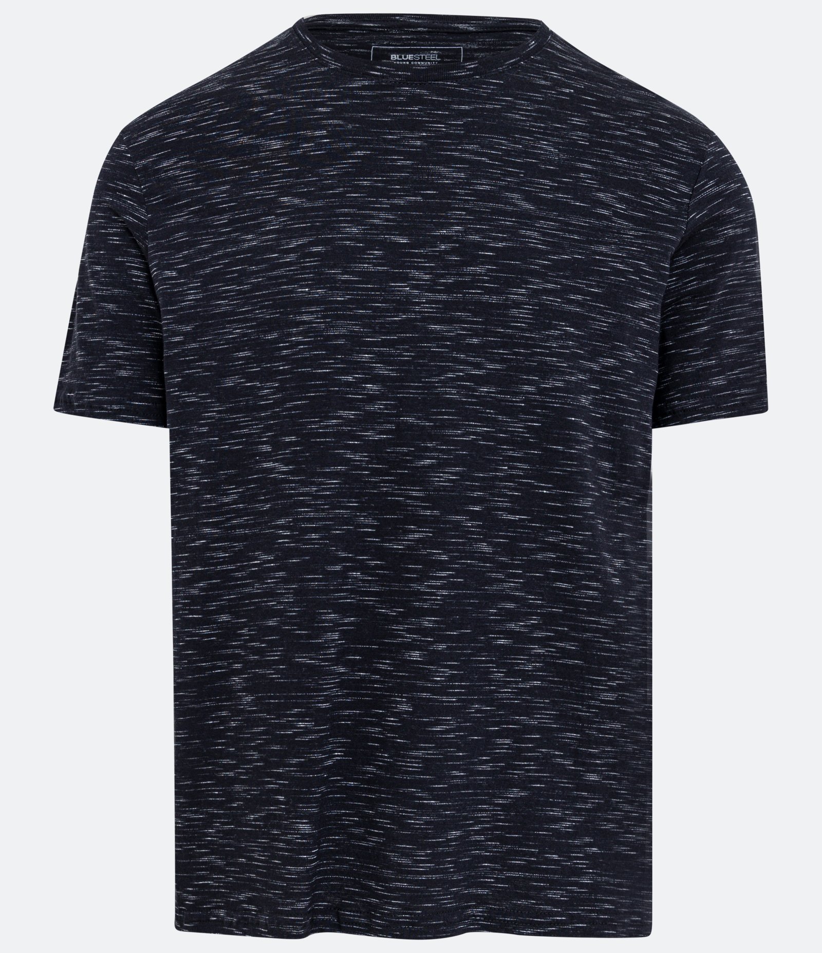 Camiseta em Algodão Mesclada com Manga Curta Stretch Limo