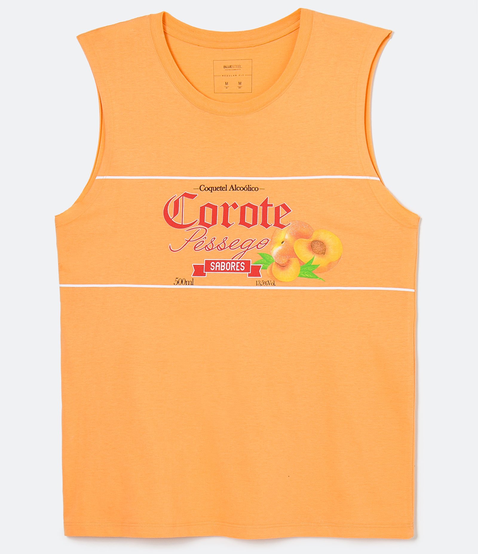 Regata Estampa Corote Pêssego Apricot