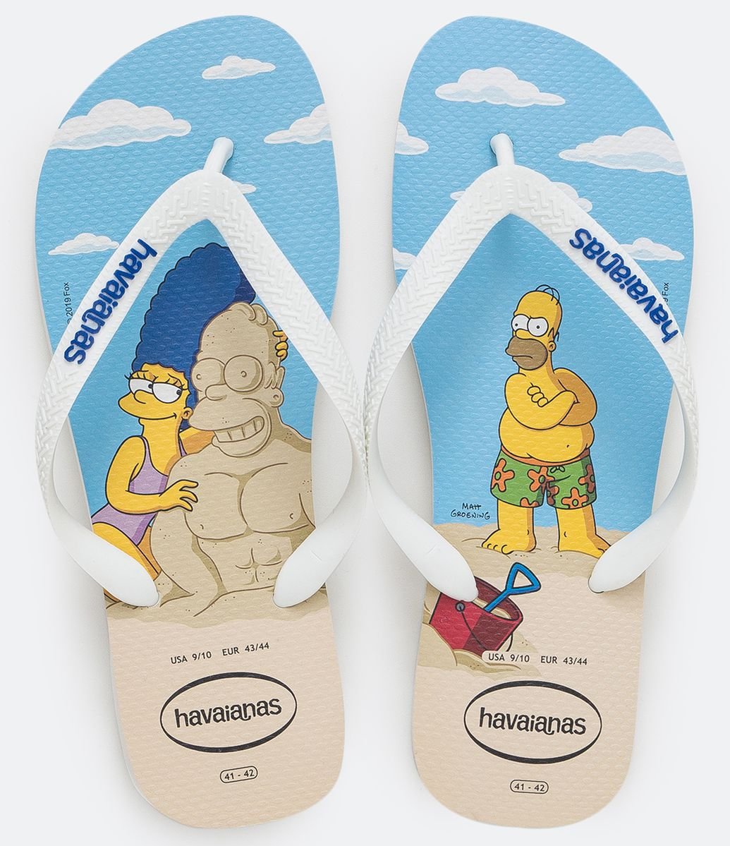 Chinelo Masculino Linha Simpsons Havaianas Branco - Renner