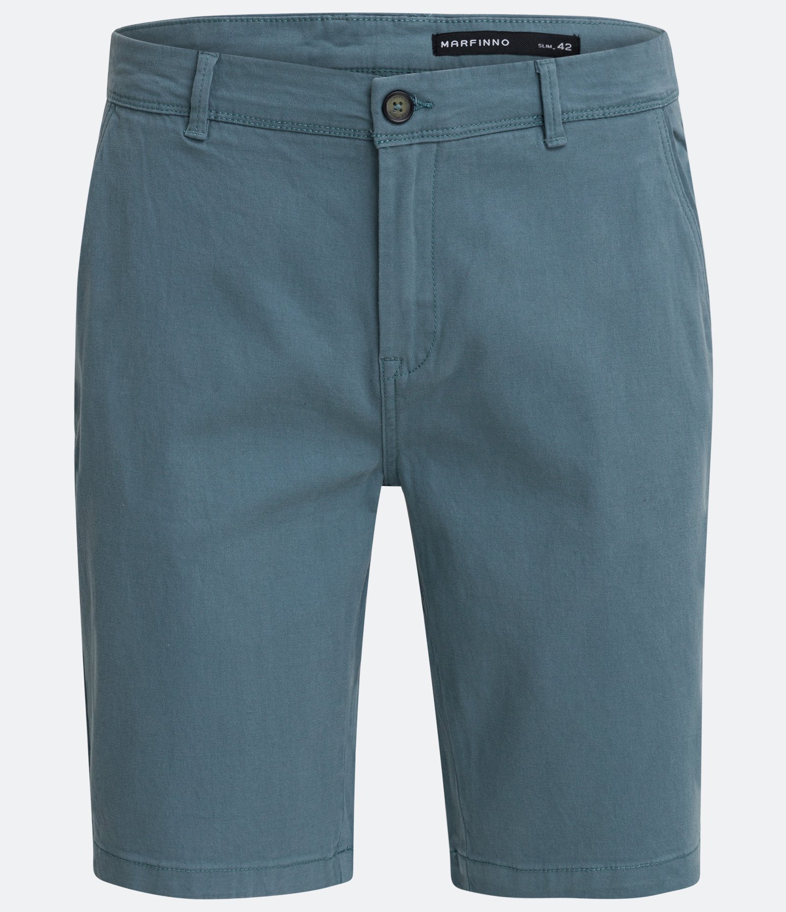 Bermuda Slim em Sarja com Elastano Azul