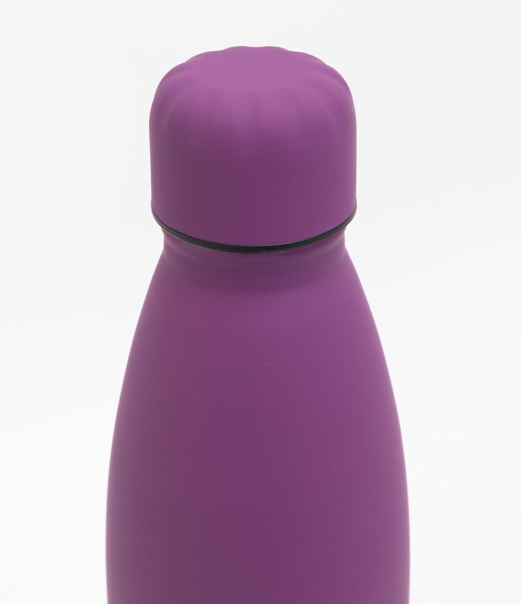 Garrafa em Metal com Efeito Emborrachado Fosca 500ml Roxo - Renner