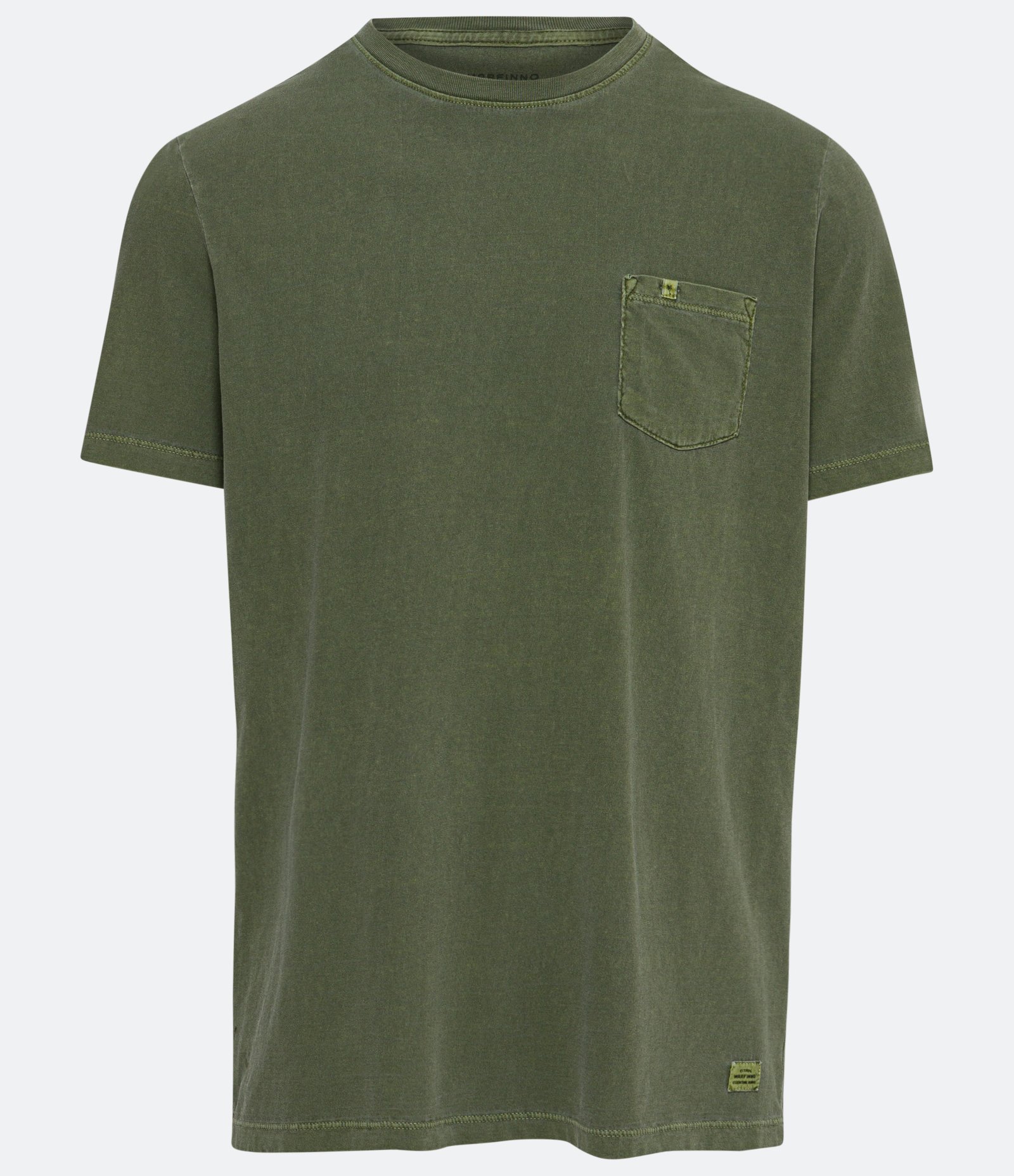 Camiseta Regular em Algodão com Bolsinho e Efeito Estonado Camiseta Regular em Algodão com Bolsinho e Efeito Estonado