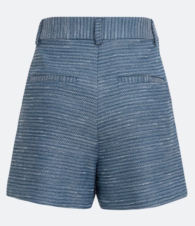 Bermuda em Tweed com Textura Mescla e Botões de Coração