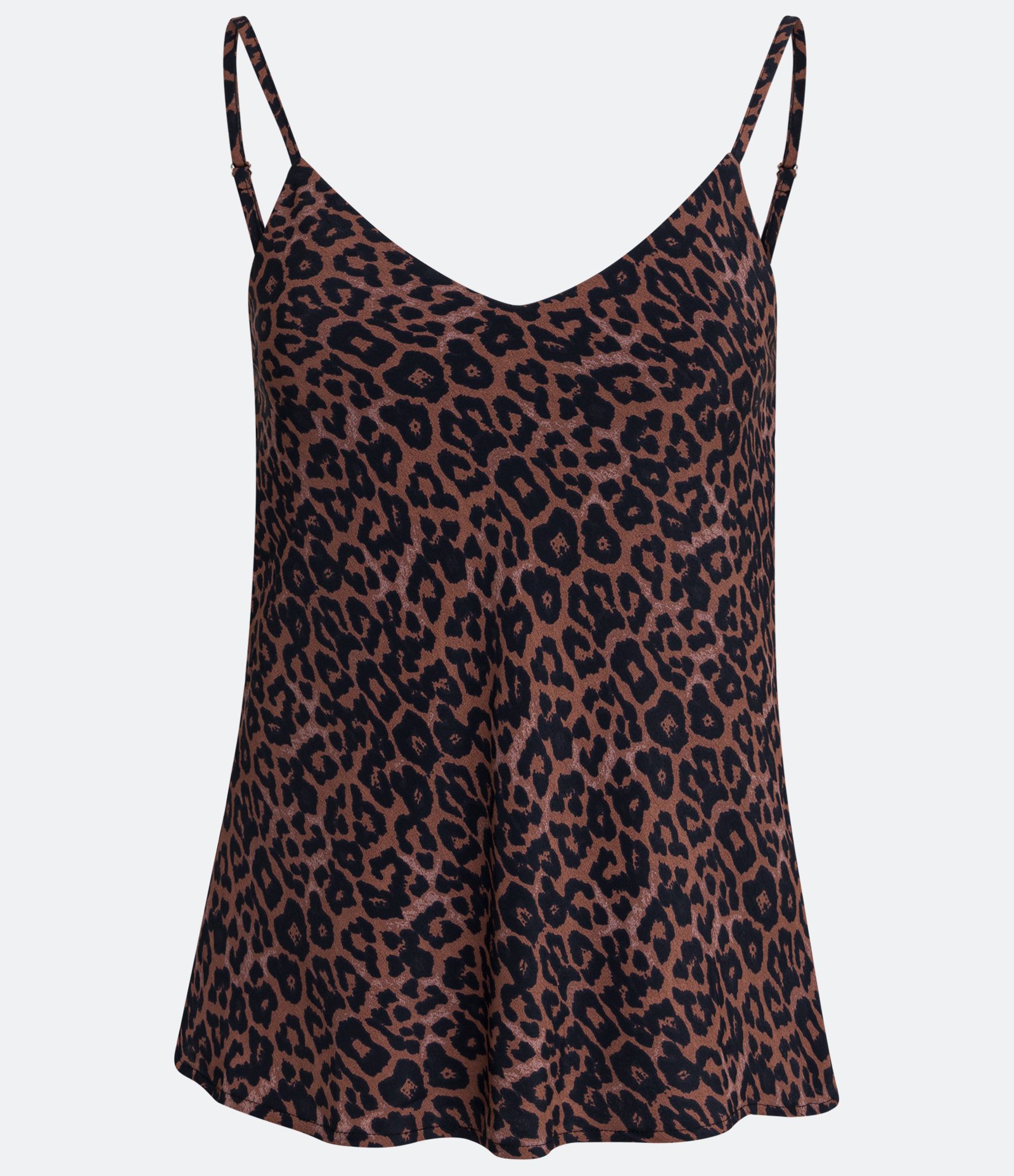 Blusa Regata com Estampa Animal Print Onça Marrom