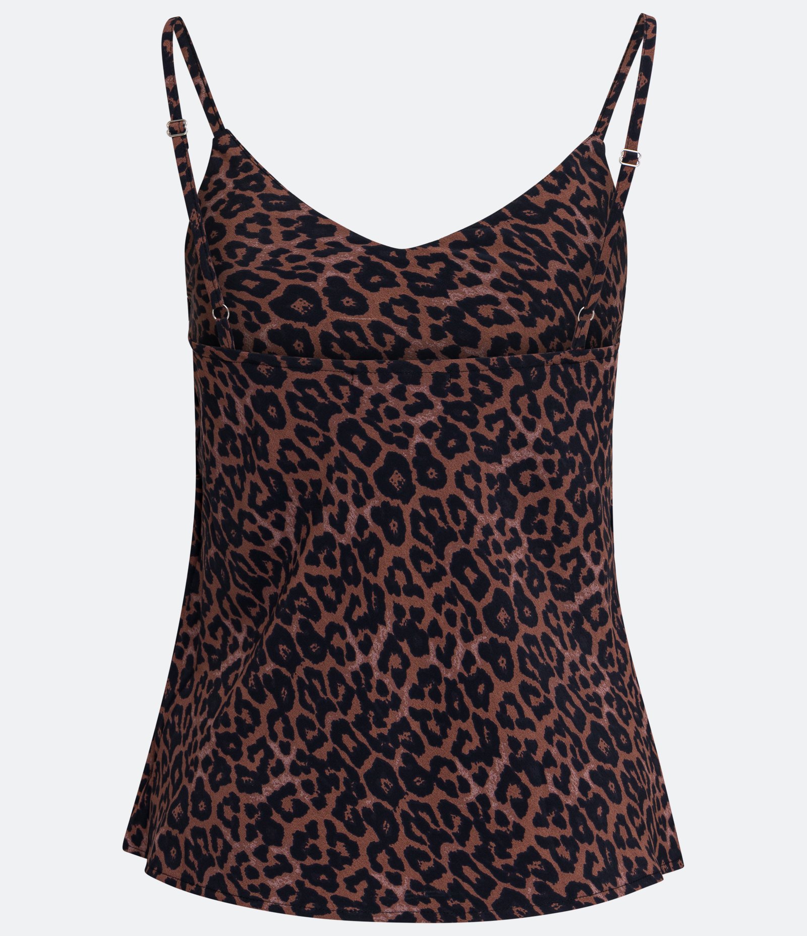 Blusa Regata com Estampa Animal Print Onça Marrom