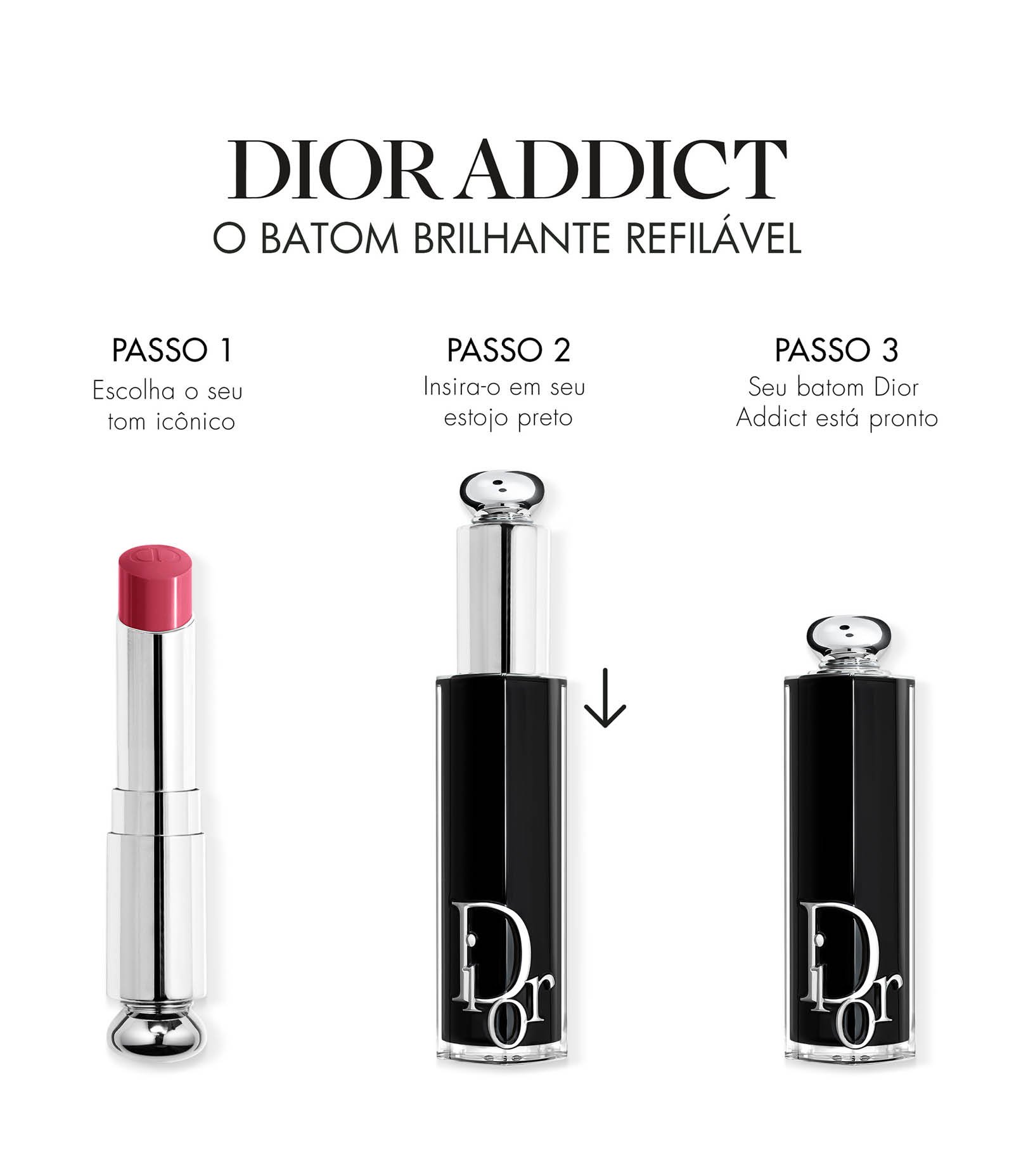 Batom Brilhante Addict Lipstick Dior 525