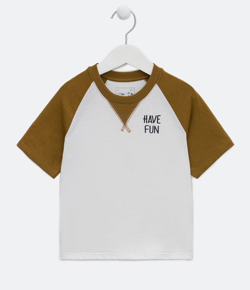 Camiseta Infantil Estampa Have Fun - Tam 2 a 5 Anos Branco
