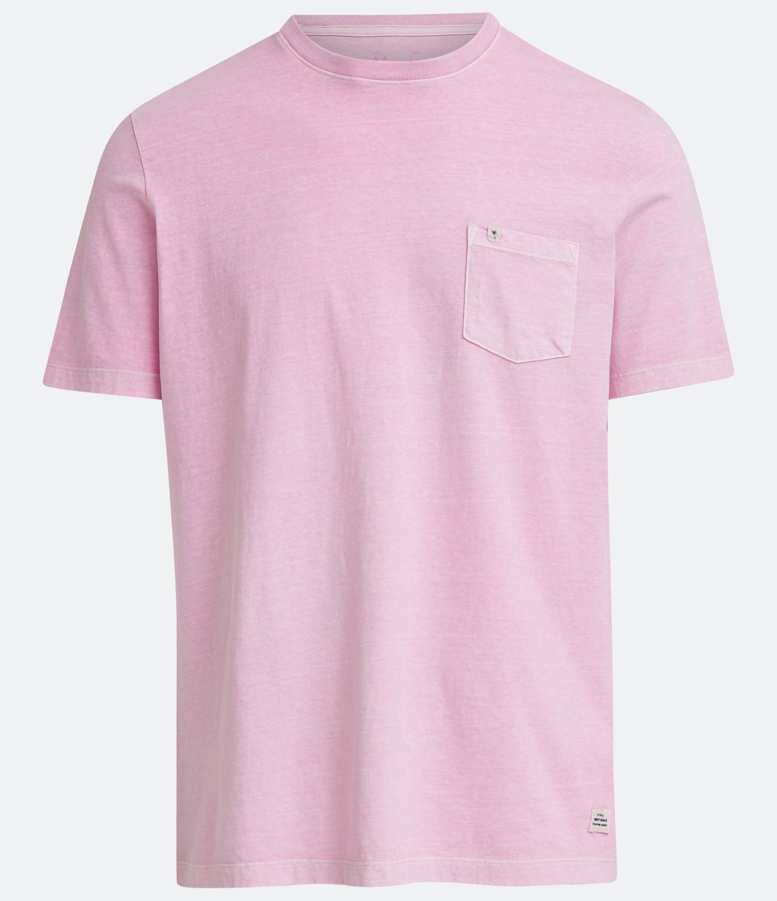 Camiseta Regular em Algodão com Bolsinho e Efeito Estonado Camiseta Regular em Algodão com Bolsinho e Efeito Estonado