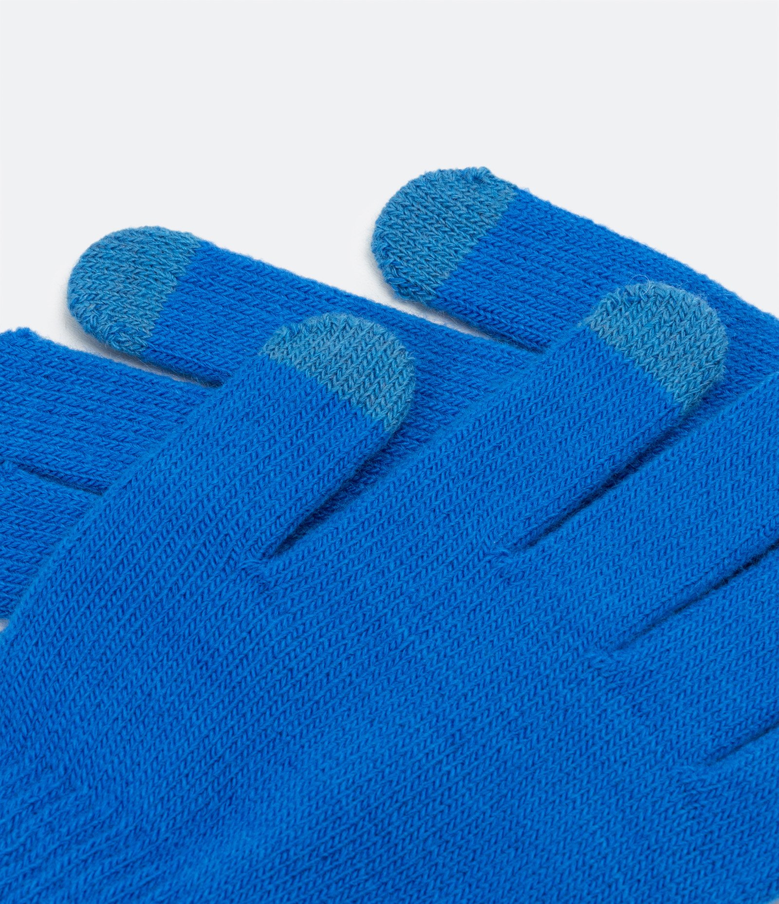 Luva Infantil com Estampa de Dinossauro e Dedinhos Touch - Tam P ao G Azul