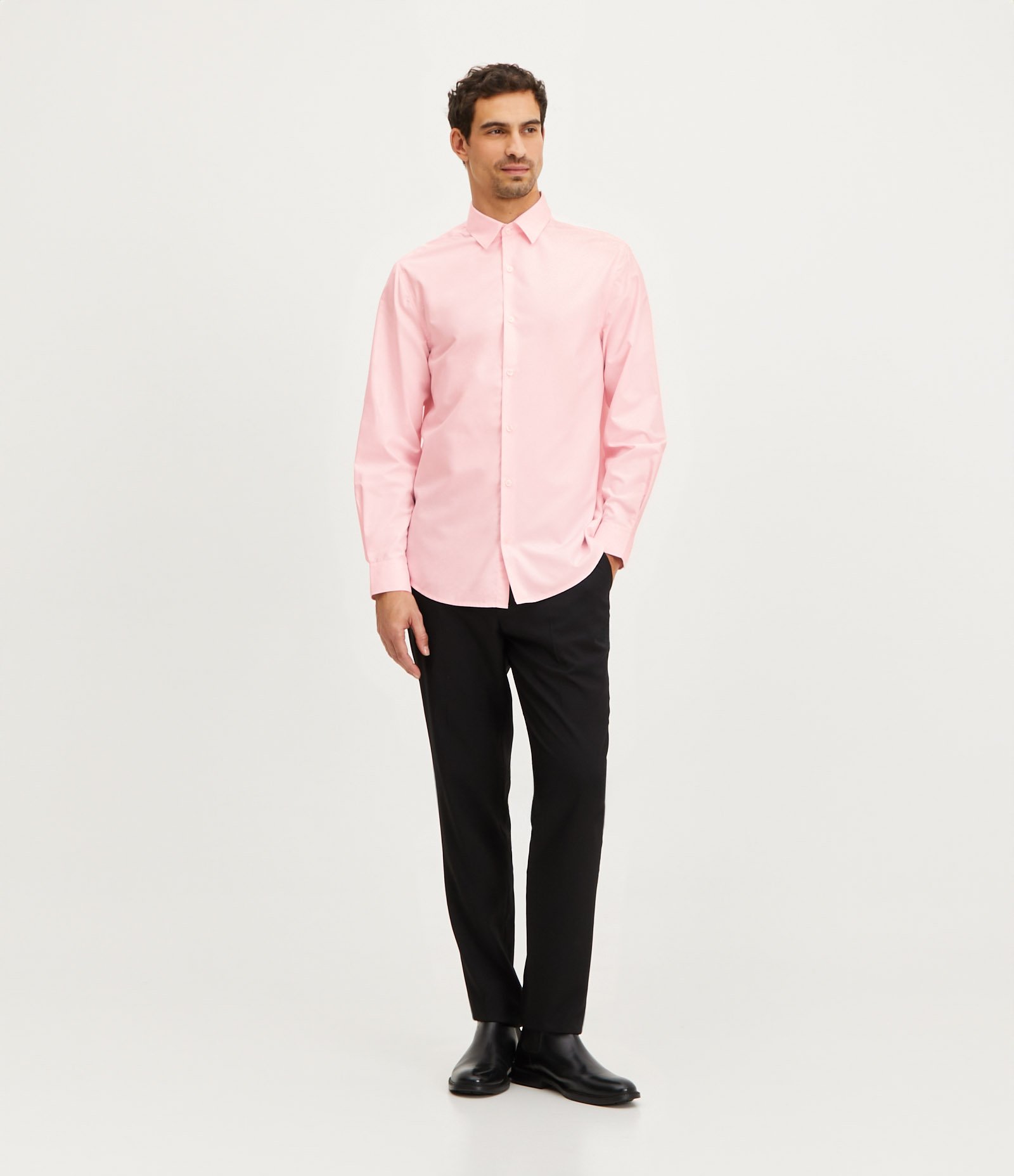 Camisa Regular em Microfibra Easy Care