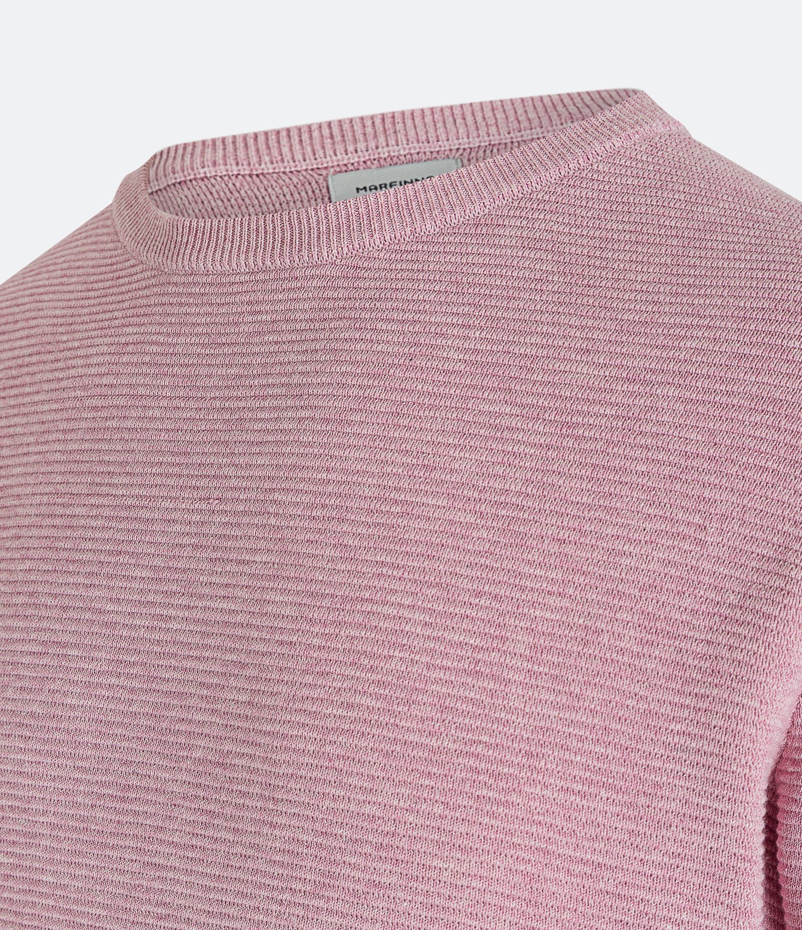 Suéter Comfort em Tricô com Texturizado Rosa