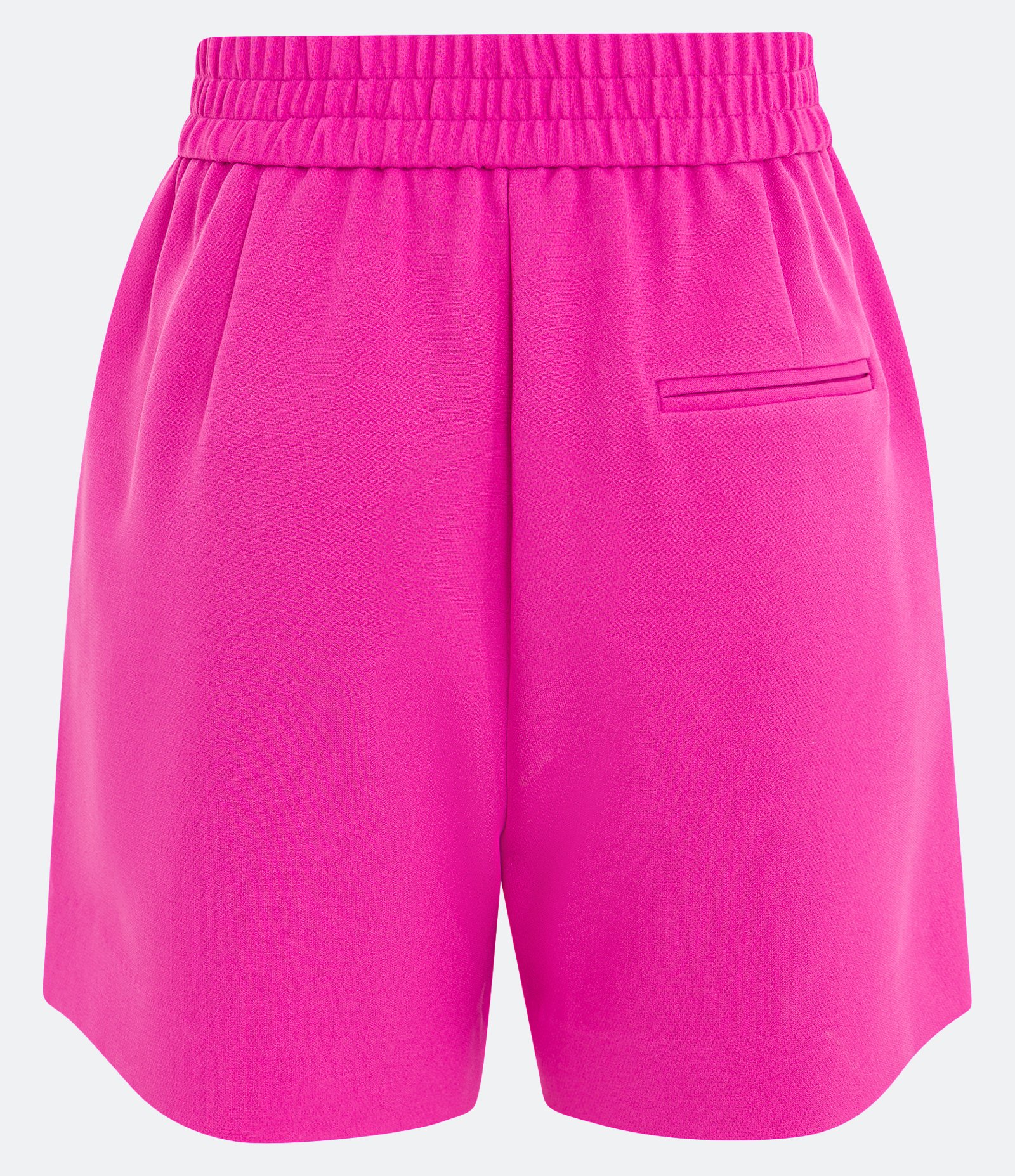 Short Alfaiataria com Cós Transpassado e Elástico nas Costas Rosa Fuchsia