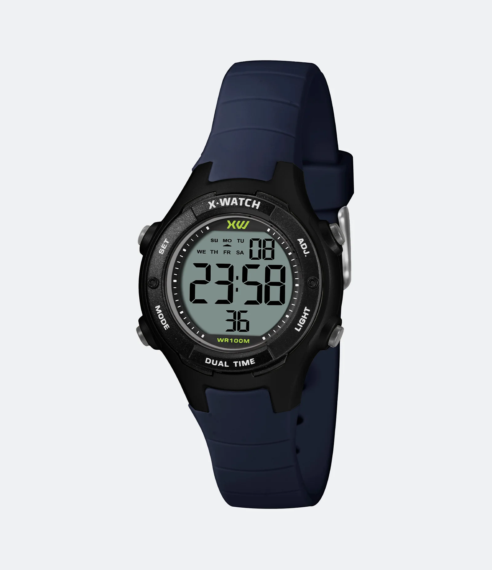 Relógio X Watch Digital com Caixa em Poliuretano e Pulseira em Silicone ...