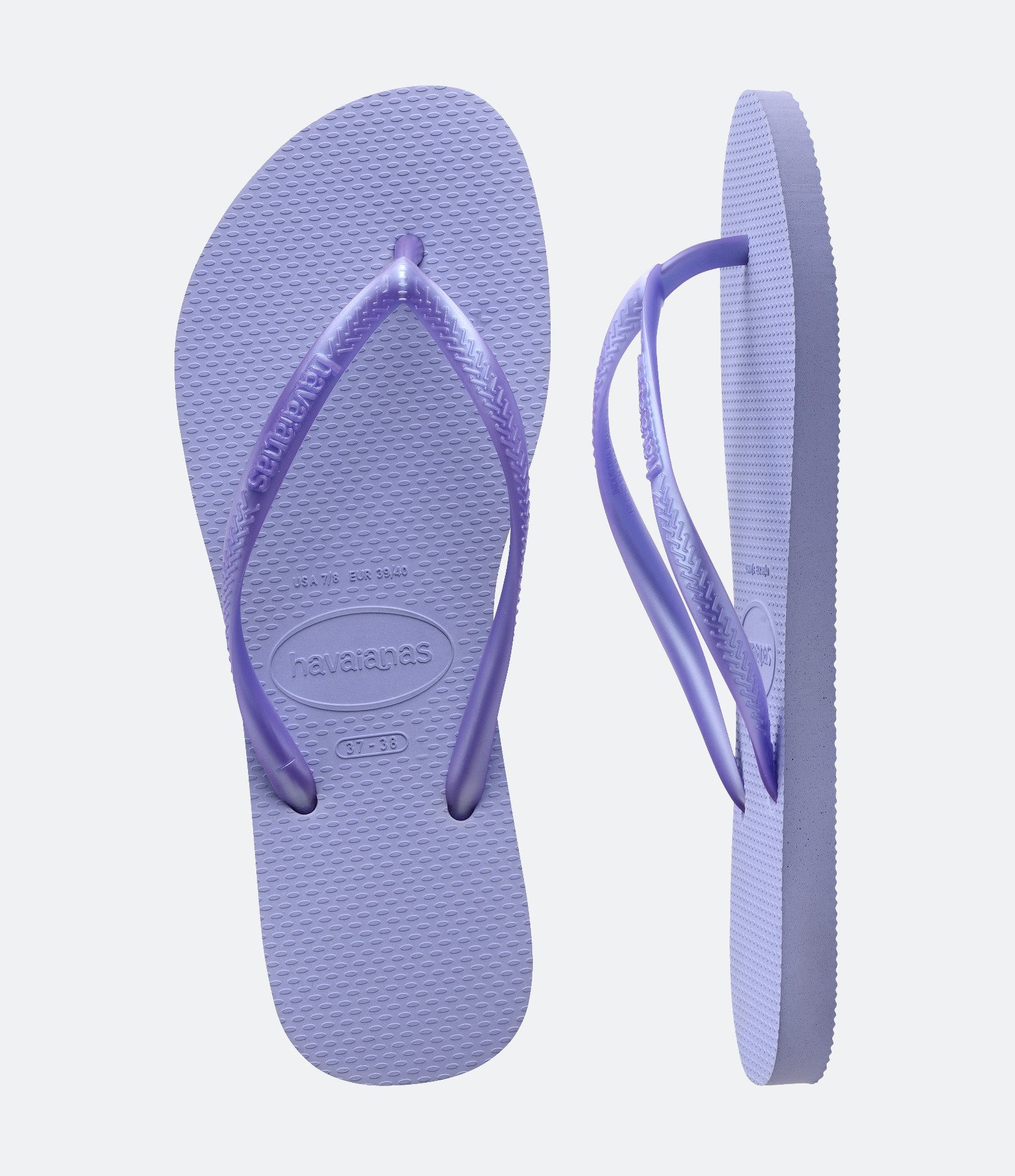 Chinelo Slim com Tira Metalizada Havaianas Lilás
