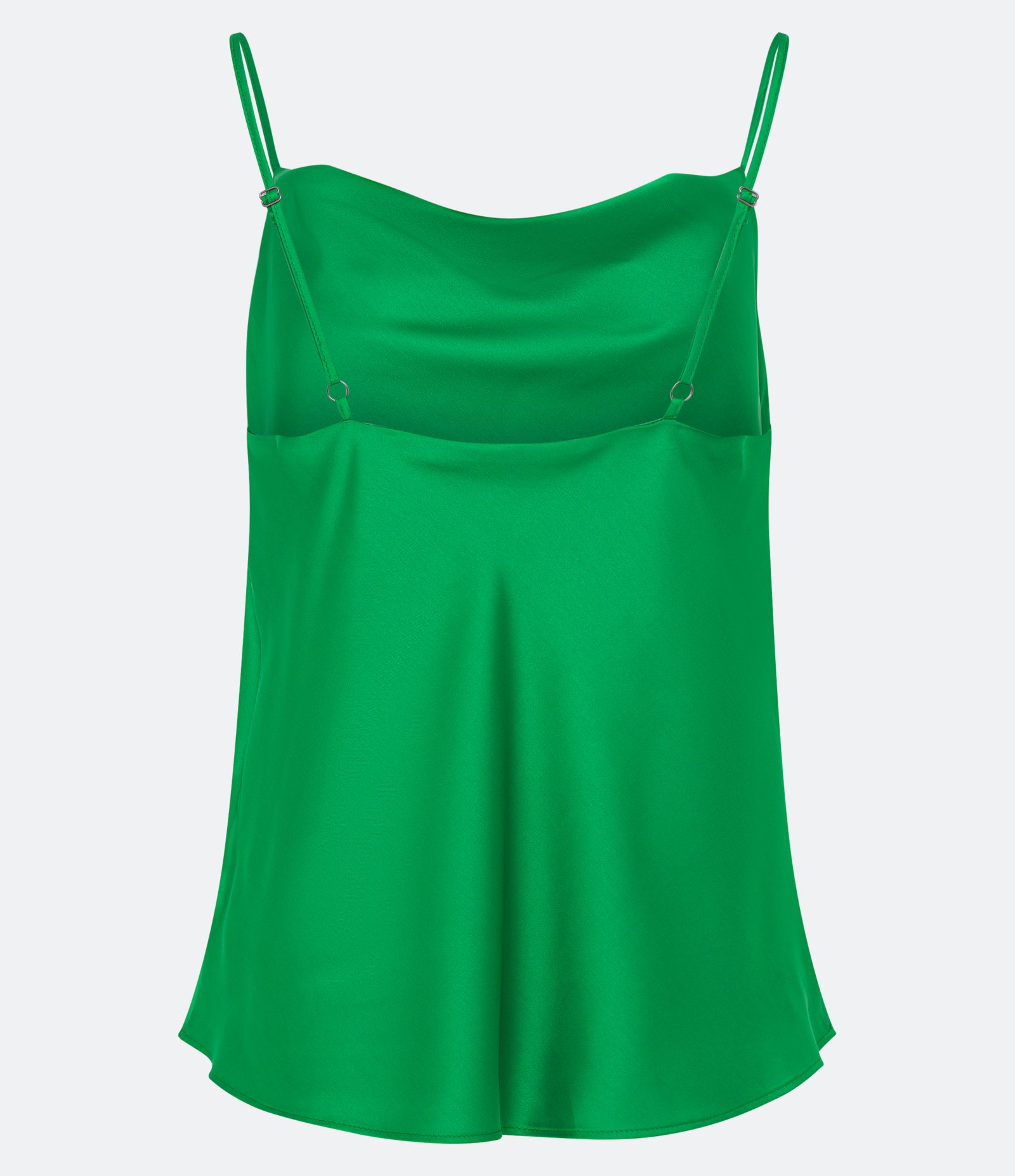 Blusa de Alcinha em Cetim com Decote Degagê Verde