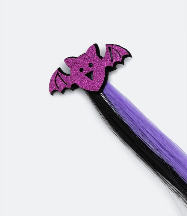 Presilha de Cabelo Infantil com Mecha Colorida e Morceguinho com ...