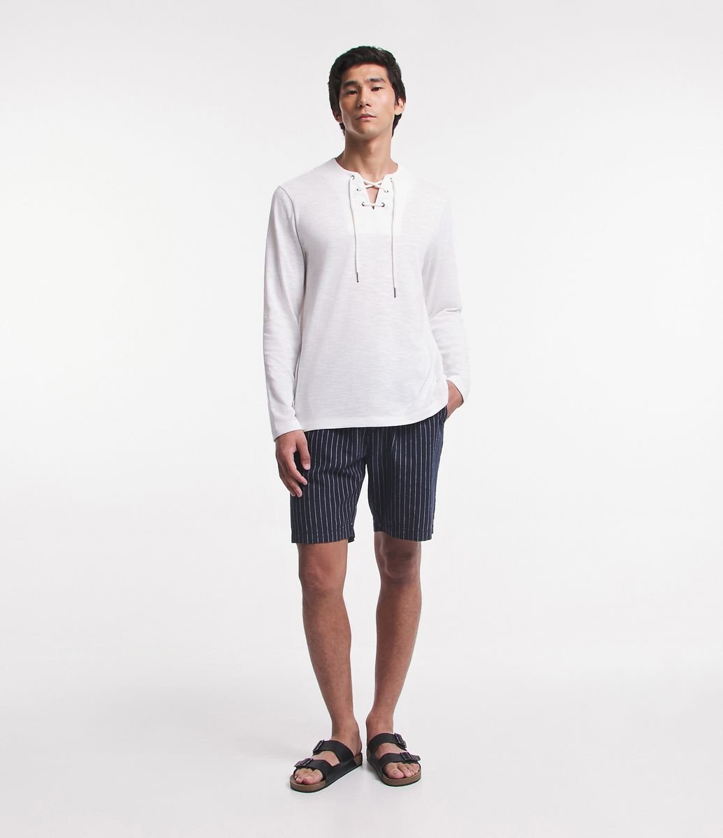 Bata Comfort em Flamê com Amarração na Gola Branco - Renner