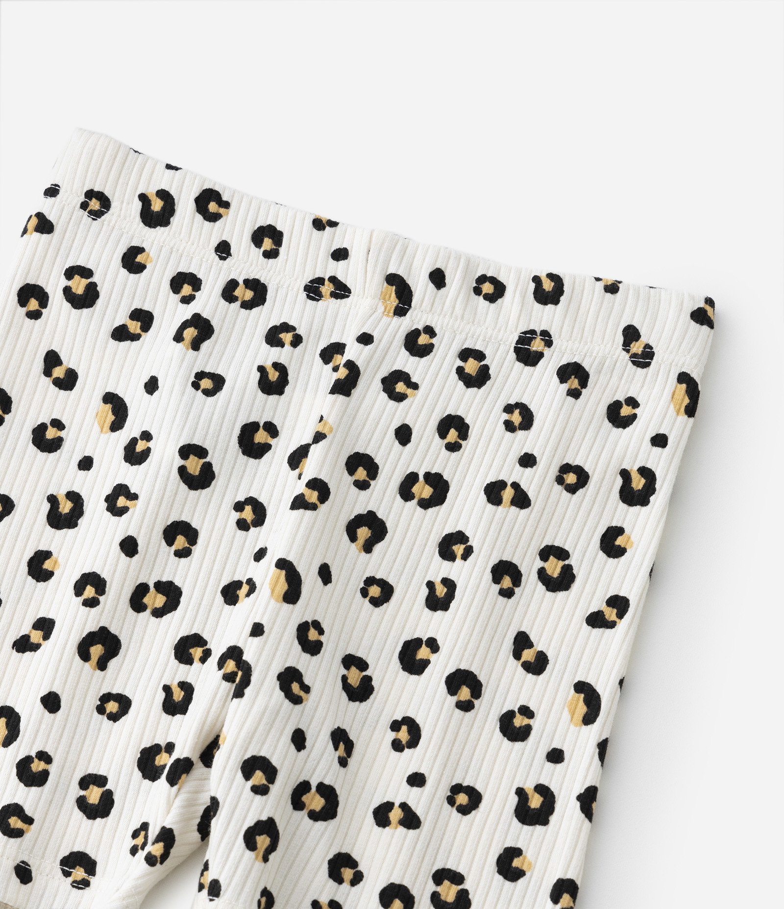 Short Ciclista Infantil Canelado com Estampa Animal Print - Tam 1 a 5 ...