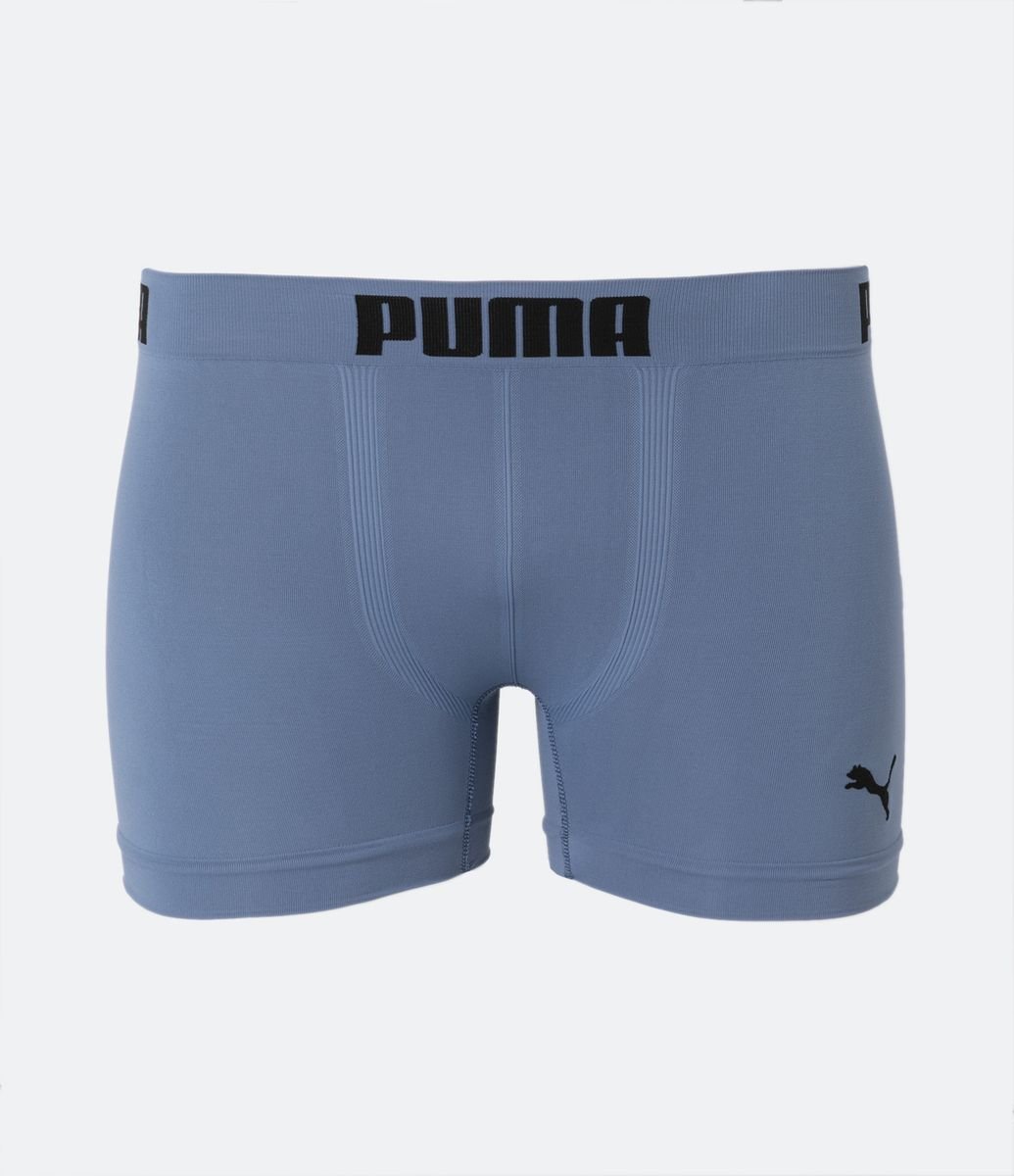 Cueca Boxer em Microfibra com Cós Elástico Puma Azul