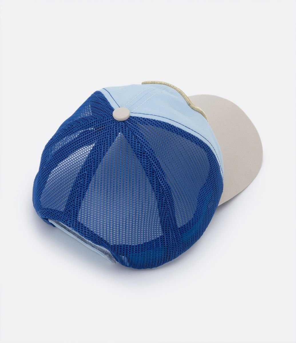 Boné Aba Curva Infantil com Telinha e Estampa Mickey Azul - Renner