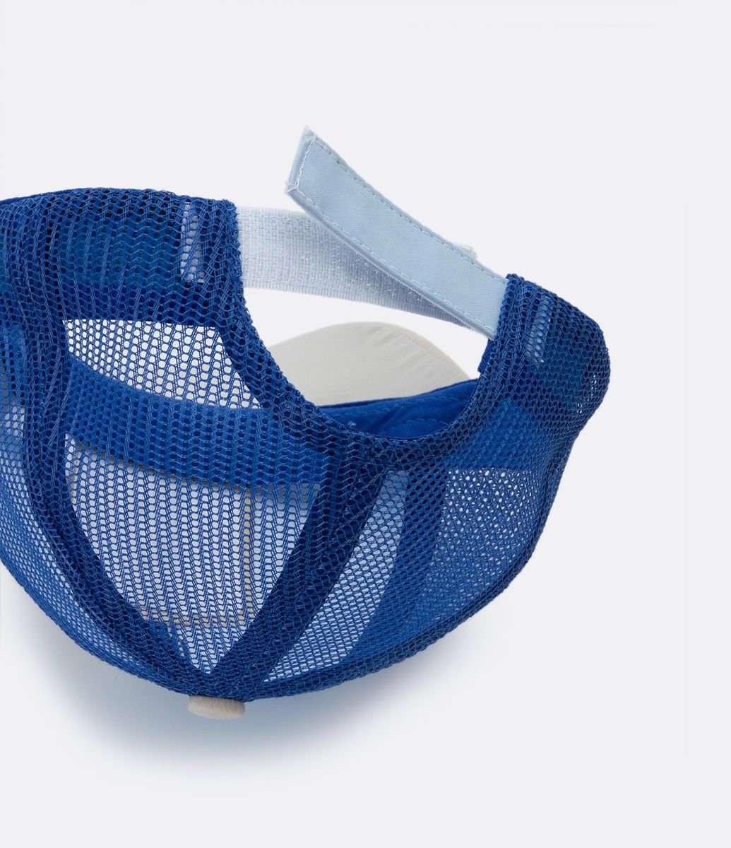 Boné Aba Curva Infantil com Telinha e Estampa Mickey Azul - Renner