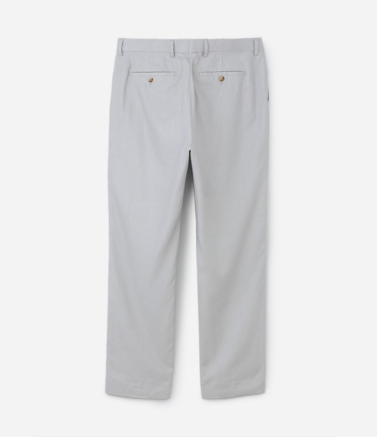 Calça Reta em Viscolinho com Bolso Faca