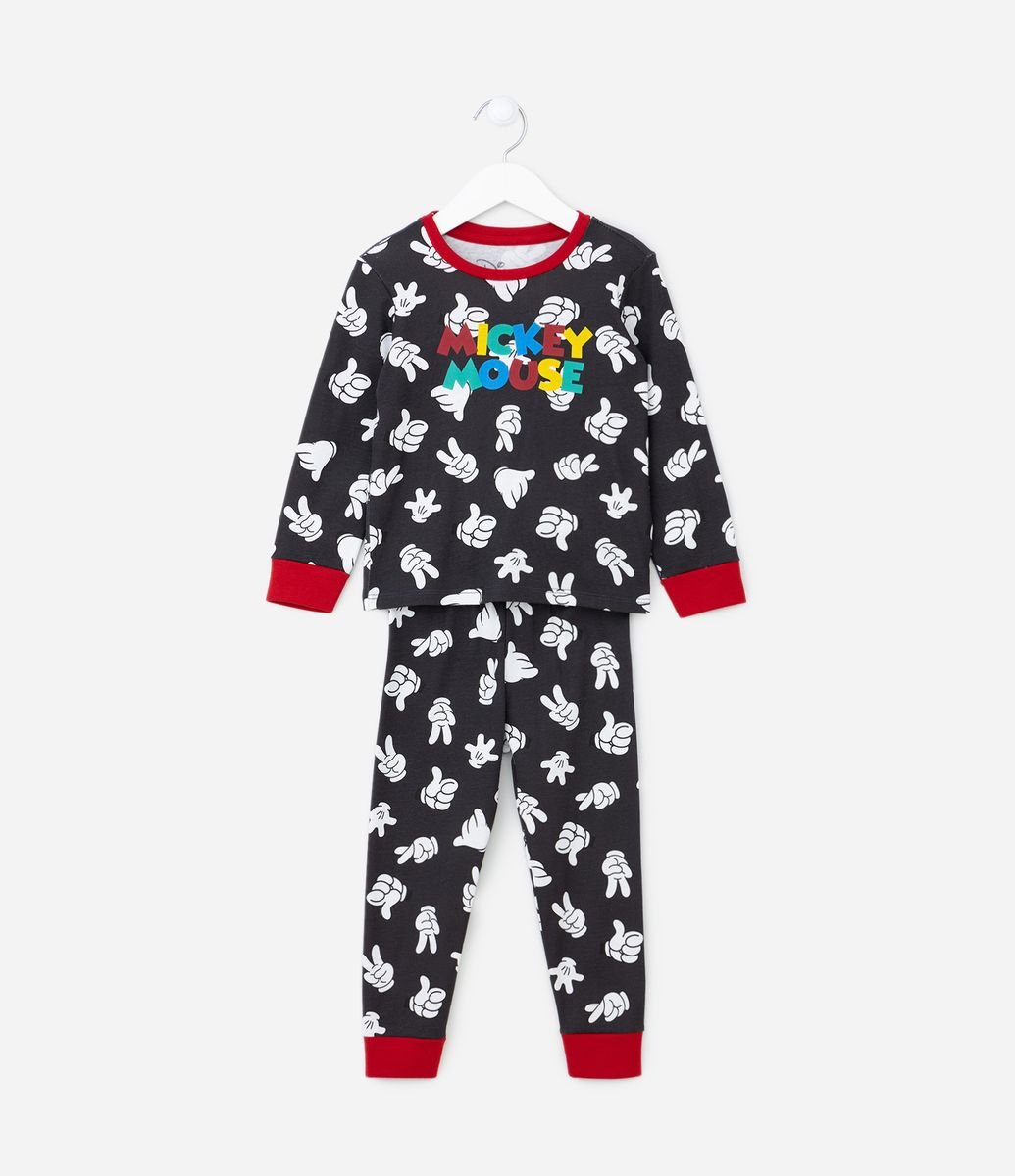 Pijama Longo Infantil com Estampa Luvinhas Mickey Mouse - Tam 2 a 4 ...