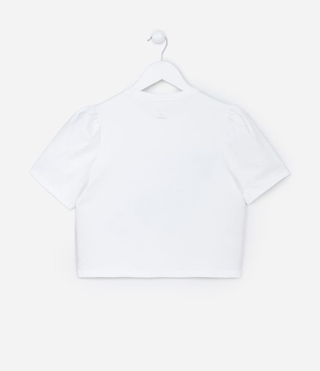 Blusa Infantil com Bordado de Concha e Pérolas - Tam 5 a 14 Anos Off White