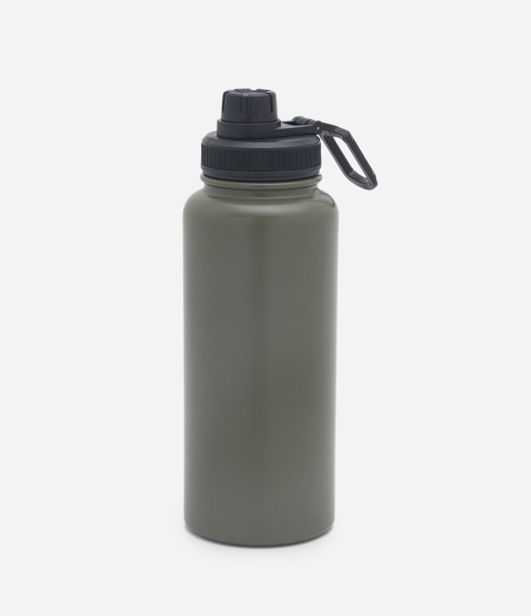 Garrafa Térmica em Metal Modelo Cantil 900ml Verde - Renner