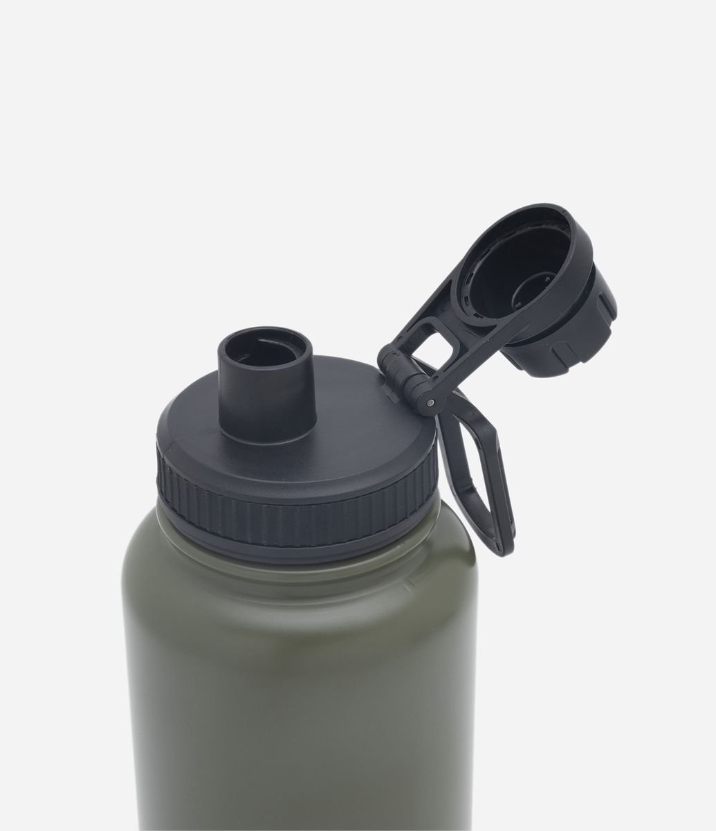 Garrafa Térmica em Metal Modelo Cantil 900ml Verde - Renner