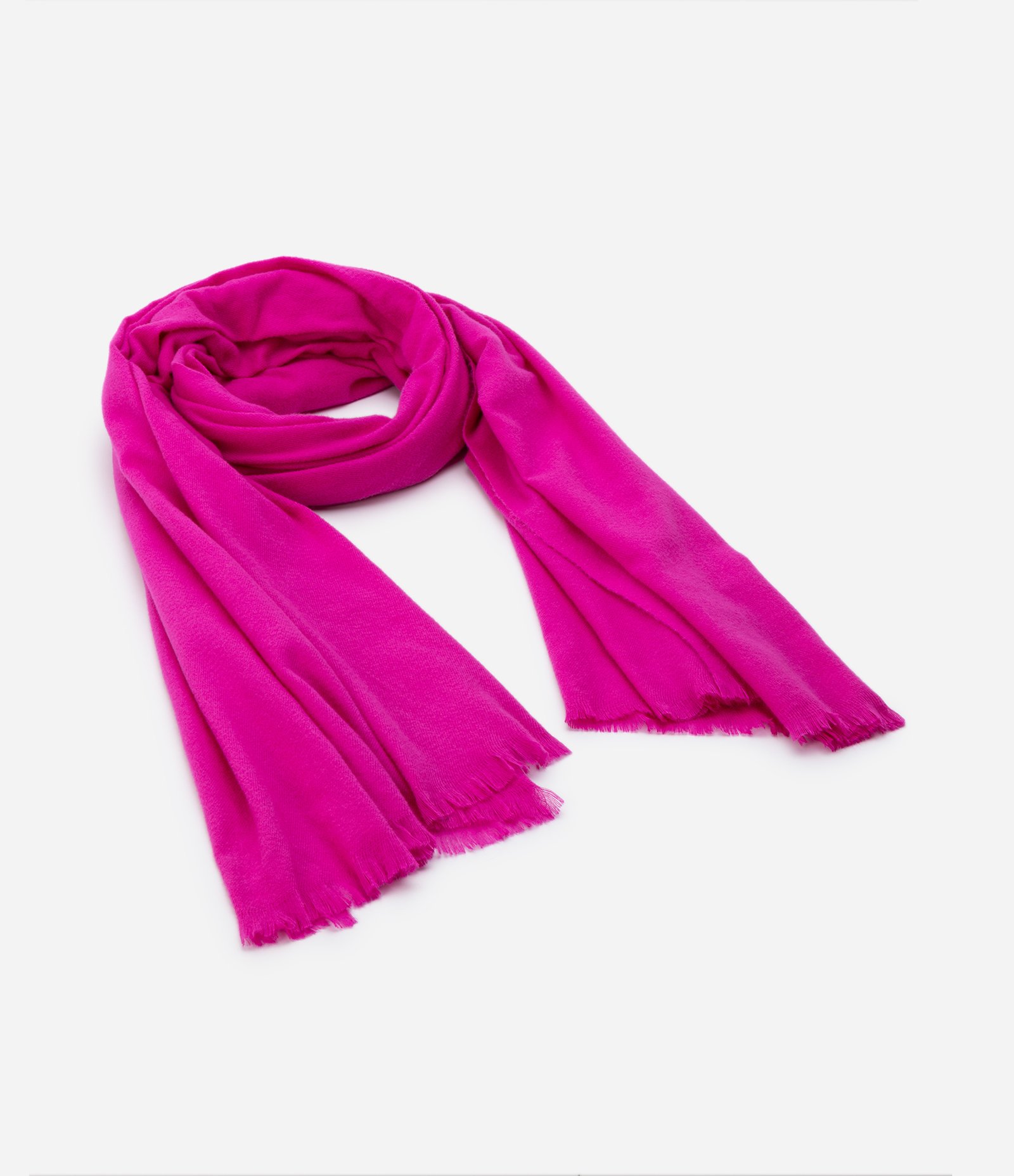 Cachecol Básico com Mini Franjas Rosa