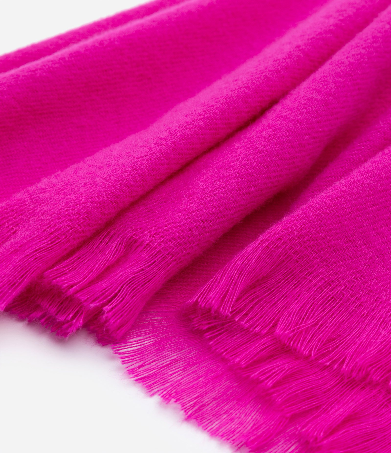 Cachecol Básico com Mini Franjas Rosa