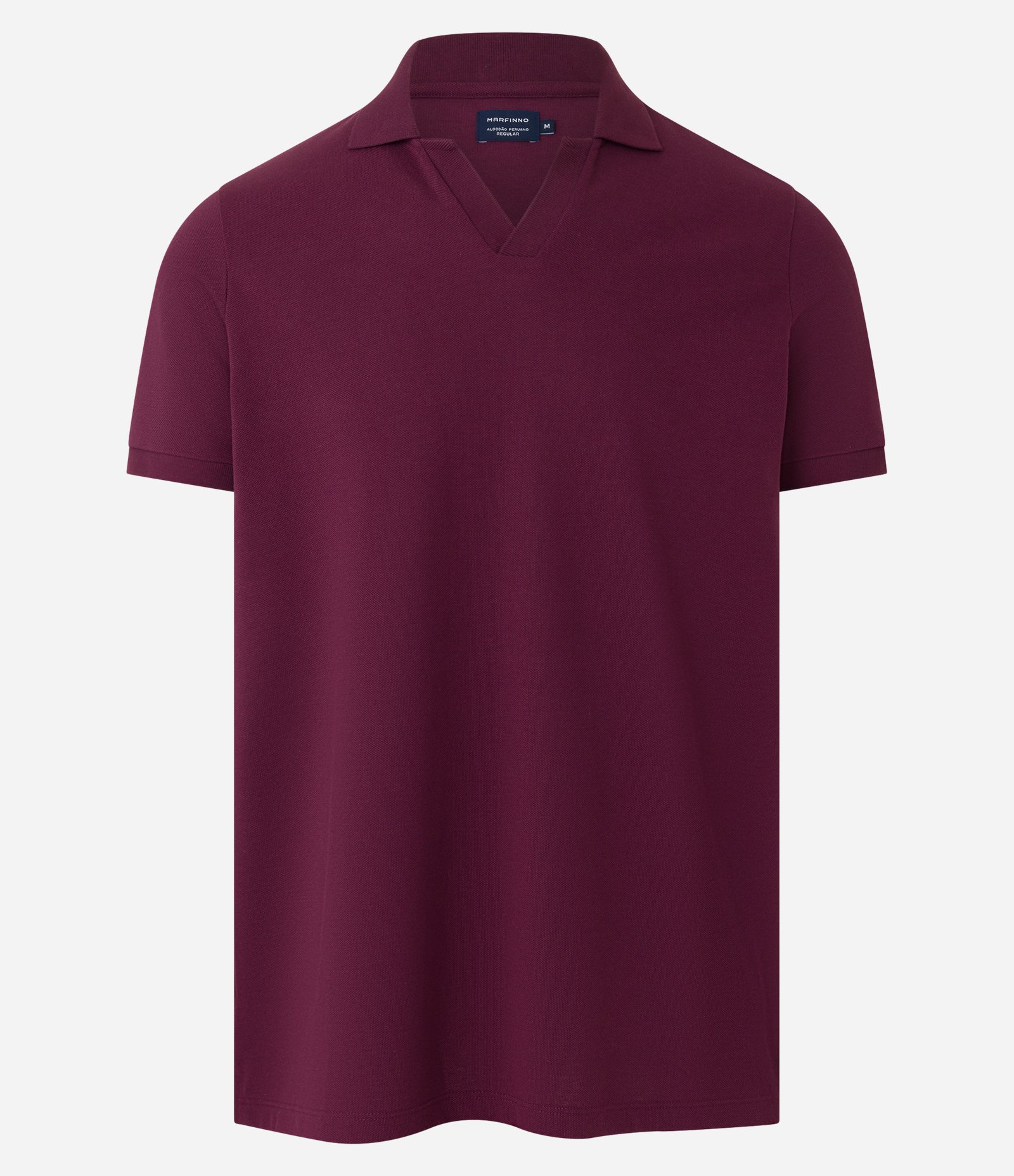 Camisa Polo Regular em Algodão com Textura