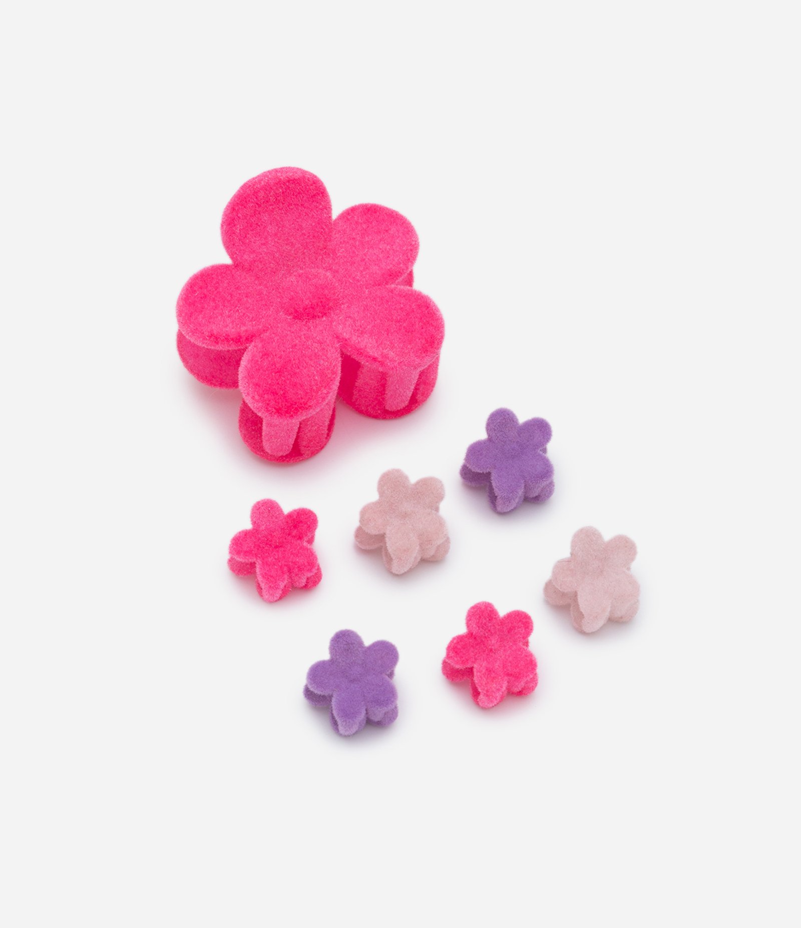 Kit 07 Mini Piranhas em Plástico com Efeito Flocado Multicores