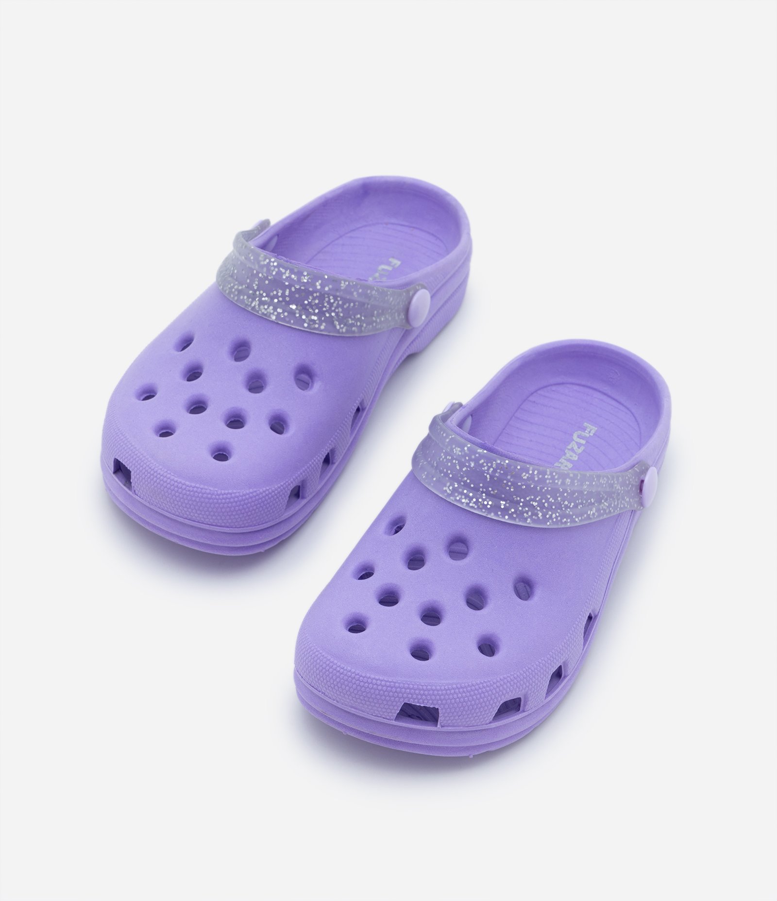 Sandália Babuche Infantil com Tira de Glitter - Tam 20 ao 34 Lilás