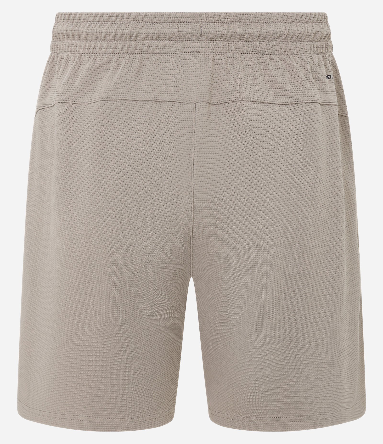 Bermuda Esportiva Texturizada com Cós Elástico e Zíper no Bolso Bege