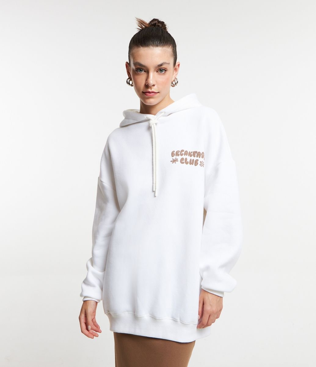 Blusão em Moletom com Forro Fleece e Estampa Frente e Costas Clube do ...