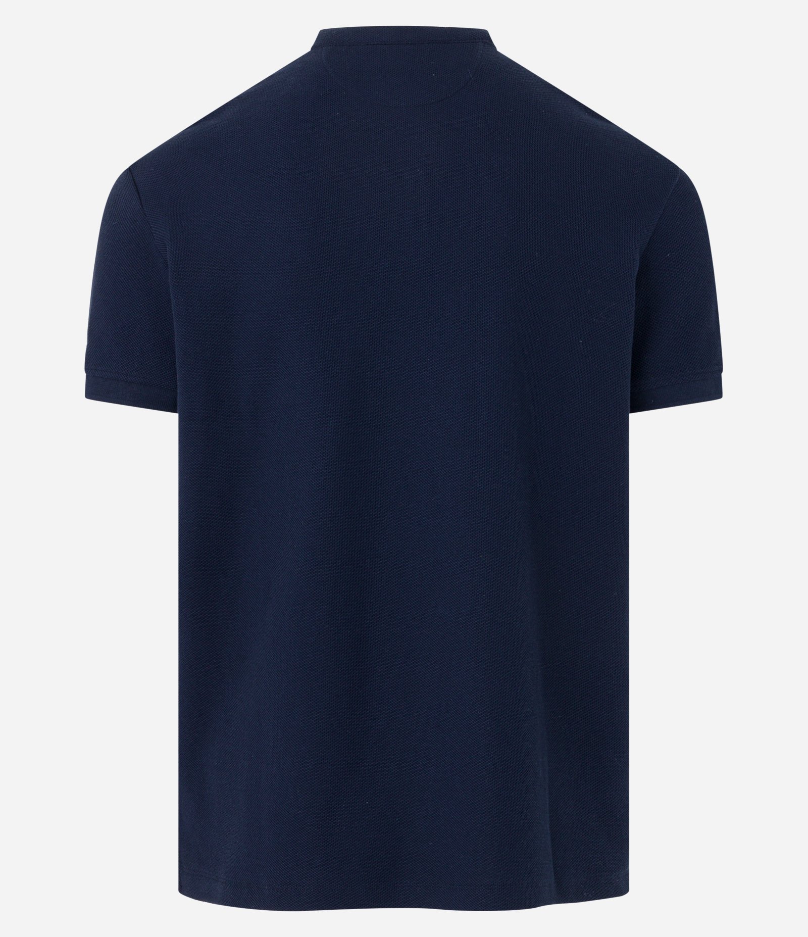 Camiseta Polo Slim em Piquet Texturizado com Gola Polo Azul Marinho