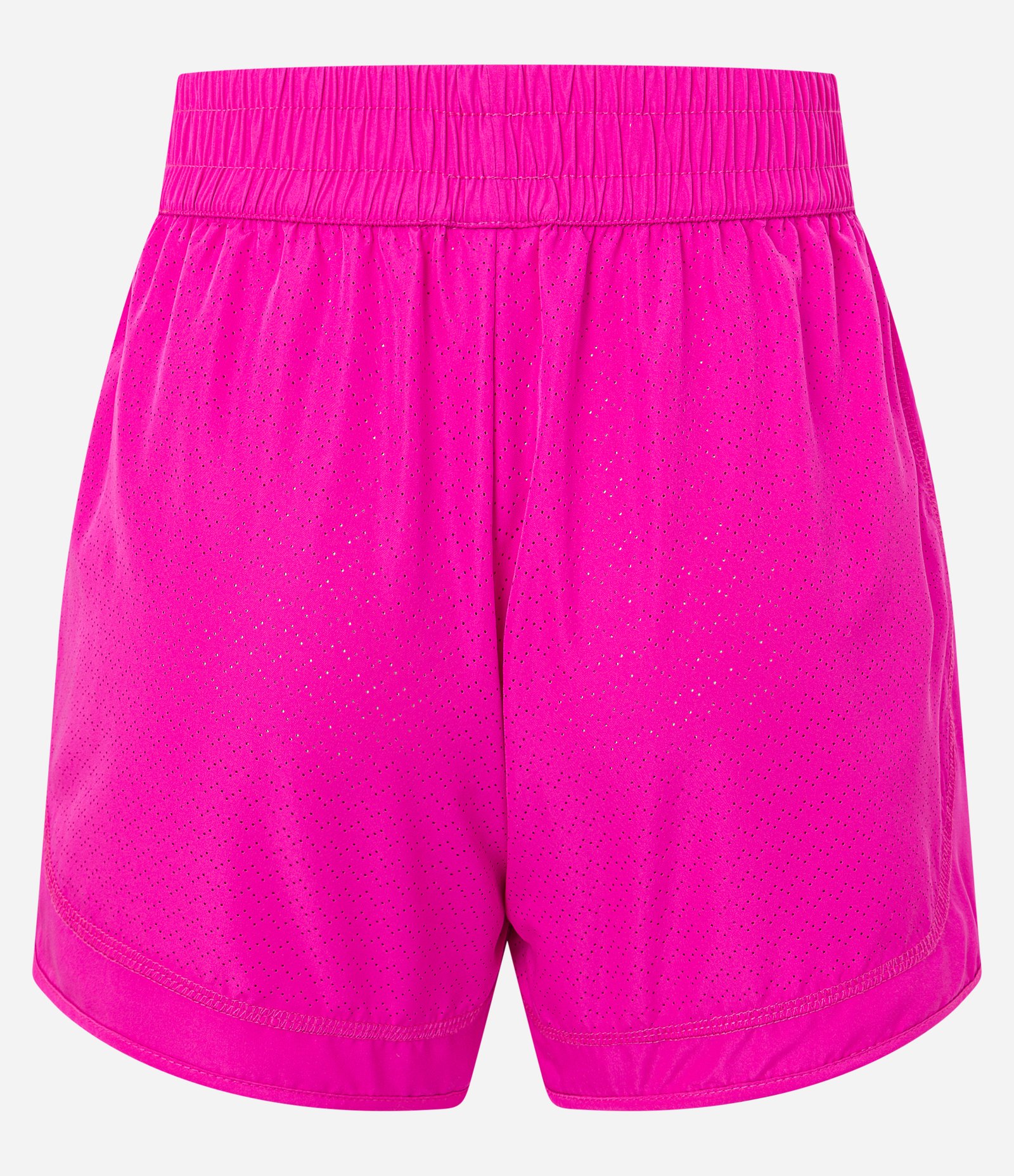 Bermuda Esportiva em Poliéster com Textura de Furinhos Rosa Pink