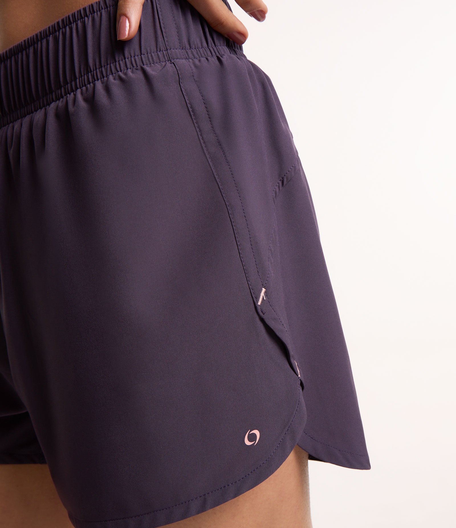 Short Runner Esportivo com Elástico no Cós e Bolso Interno Roxo