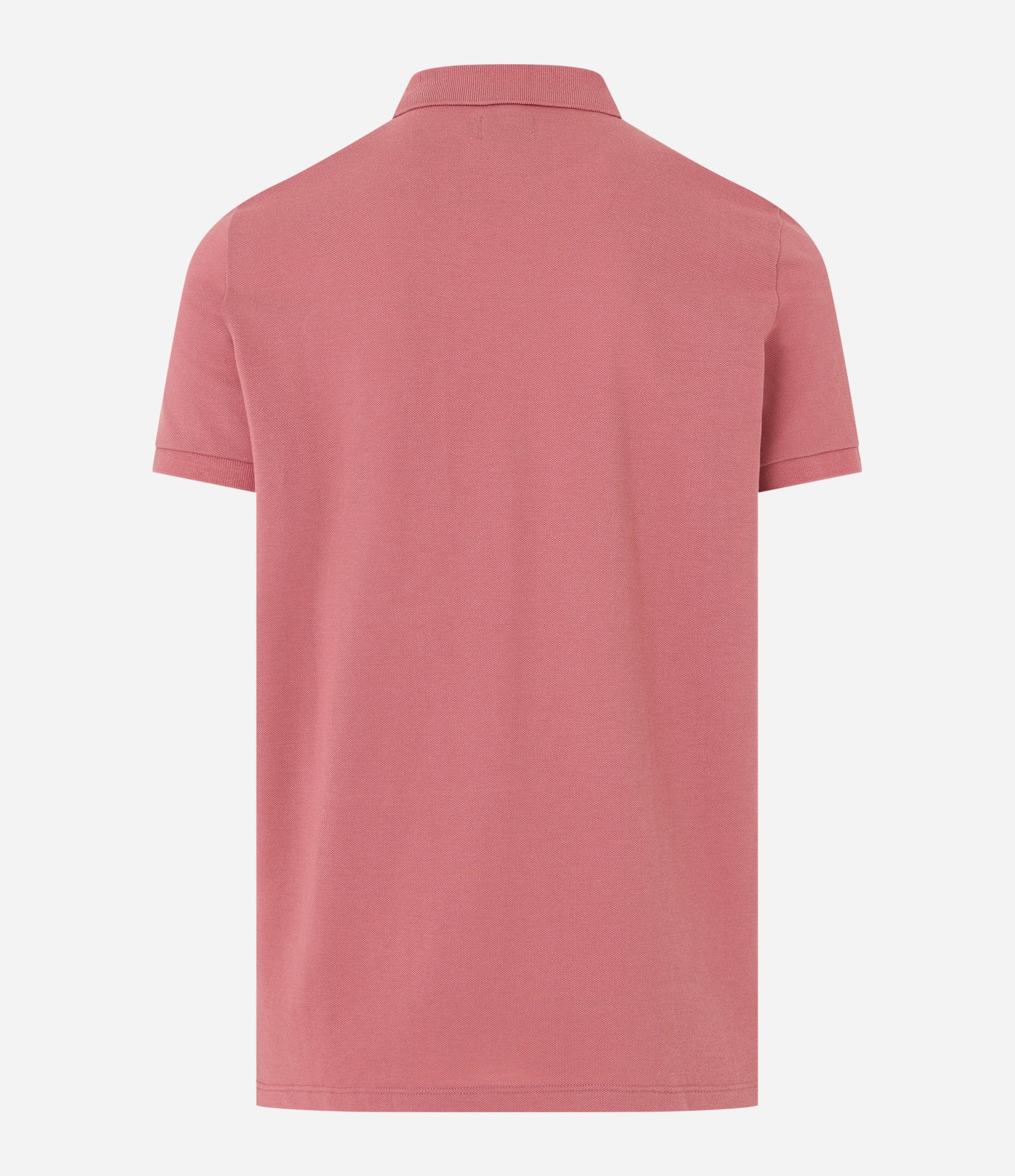 Camisa Polo Regular em Algodão com Textura Rosa