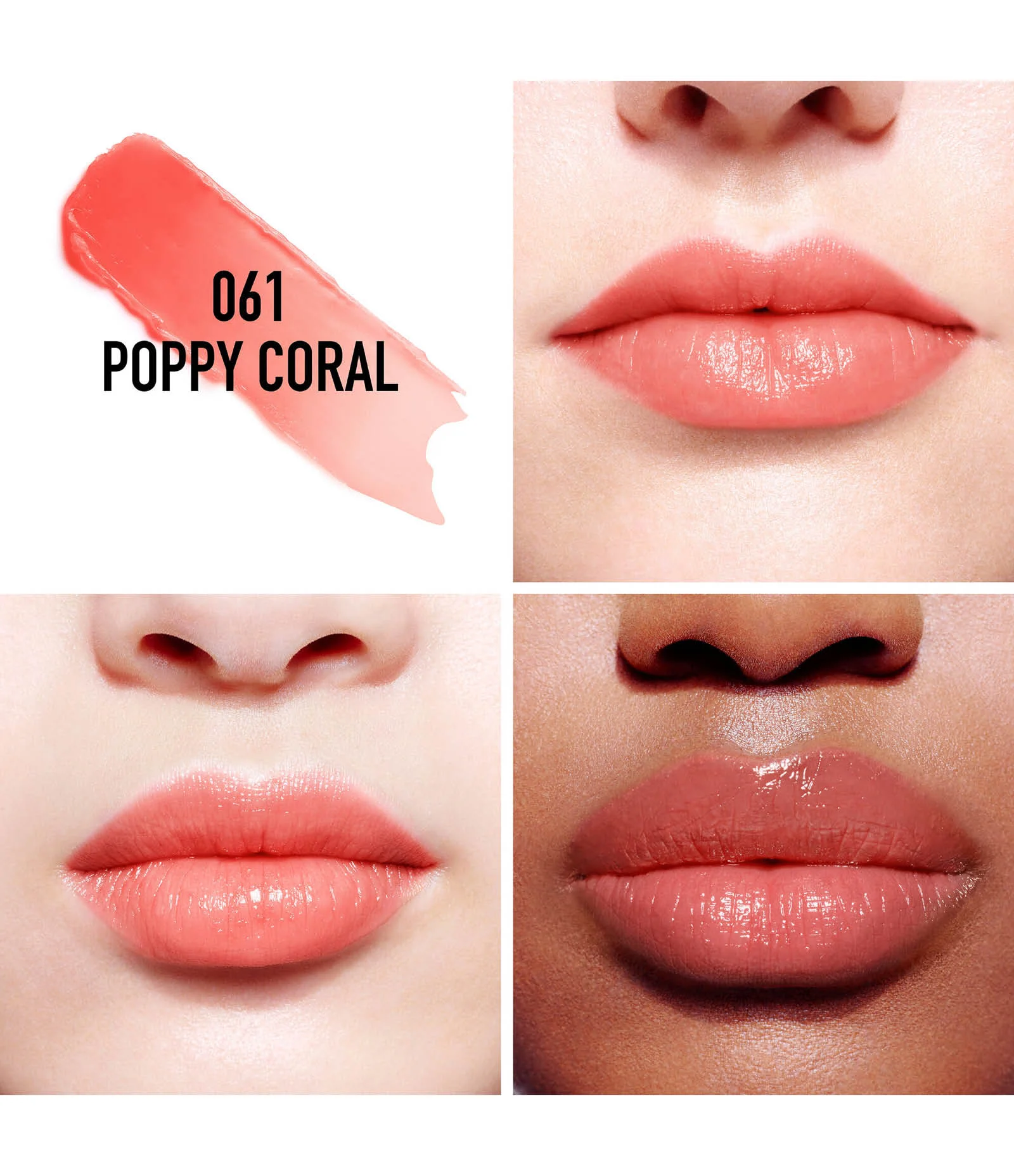 Batom Dior Addict Lip Glow 061 061 POPPY CORAL