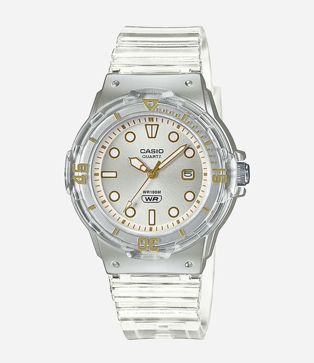 Relógio Casio Unissex Analógico Transparente