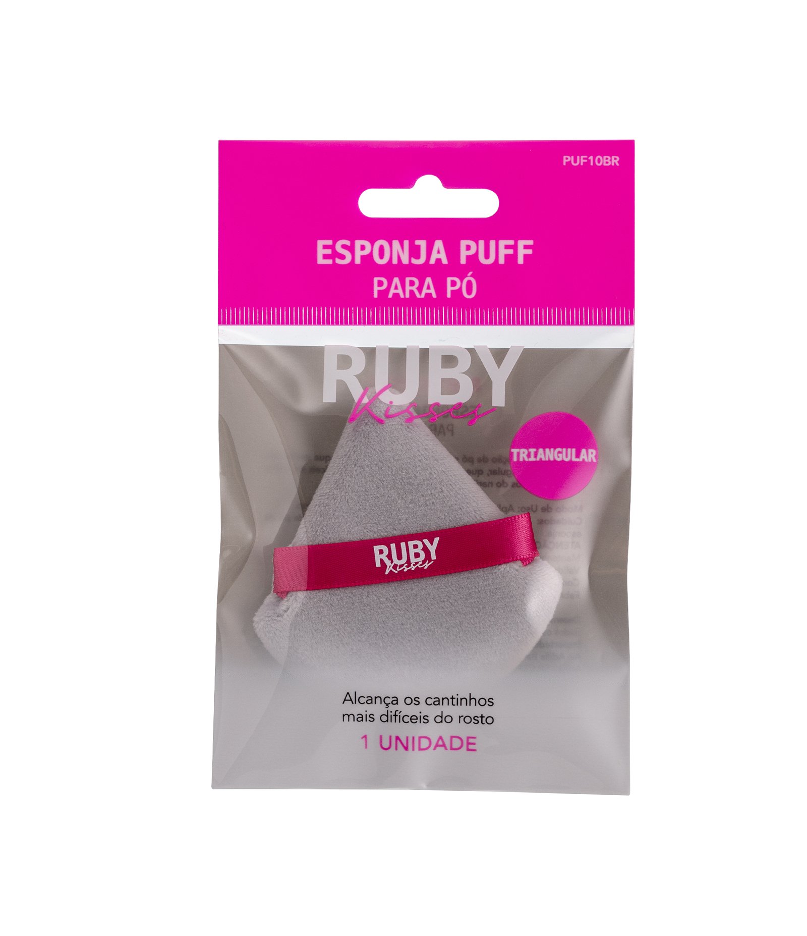 Esponja Puff Triangular Ruby Kisses Cinza