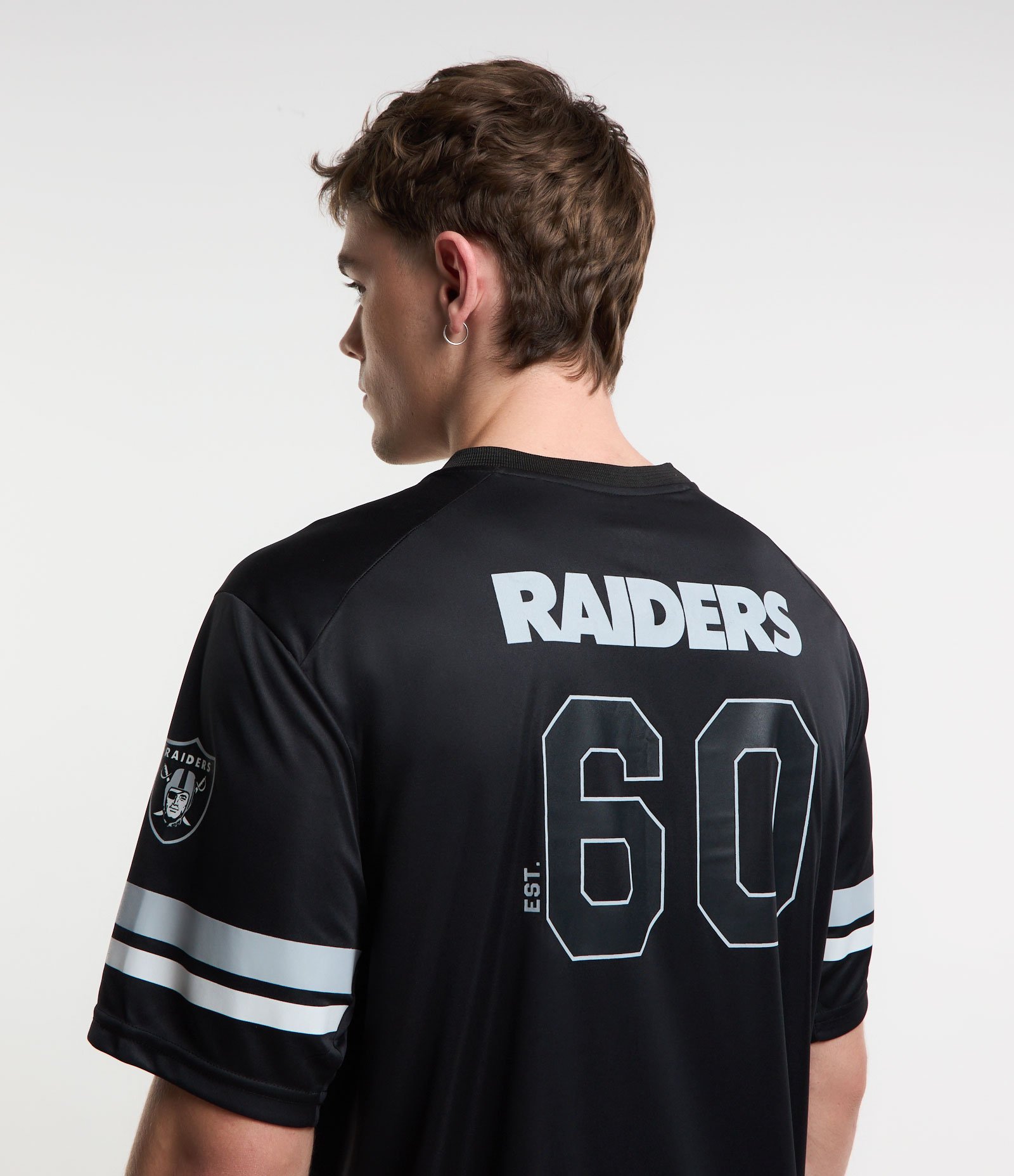 Camiseta Esportiva Futebol Americano NFL Raiders 60 Preto