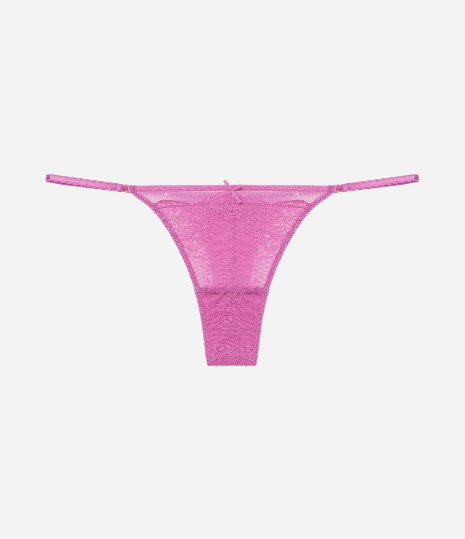 Calcinha String Fio Duplo Renda Rosa