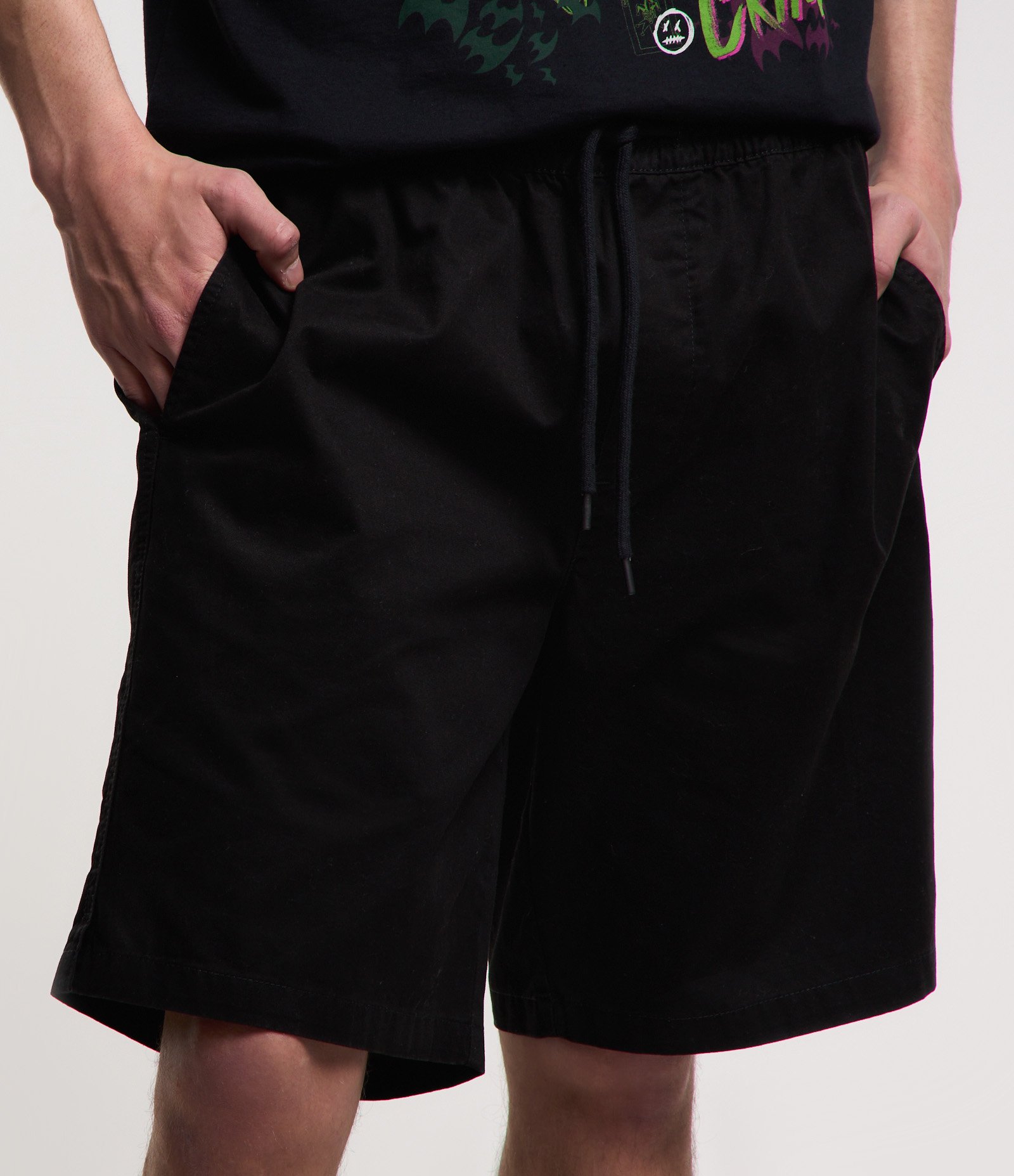 Bermuda Baggy em Sarja Preto