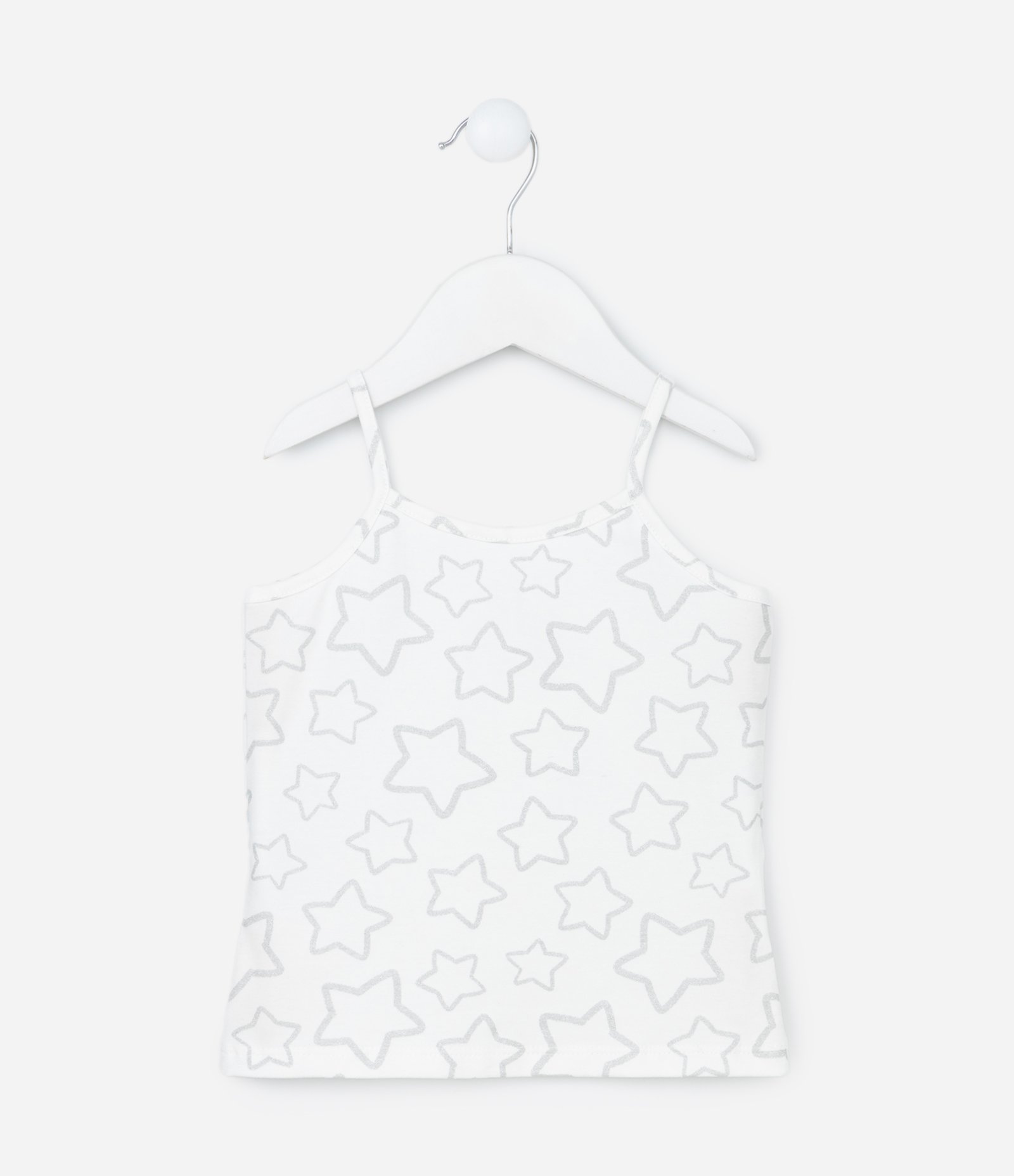 Regata Infantil em Cotton com Estampa de Estrelas - Tam 1 a 5 anos ...
