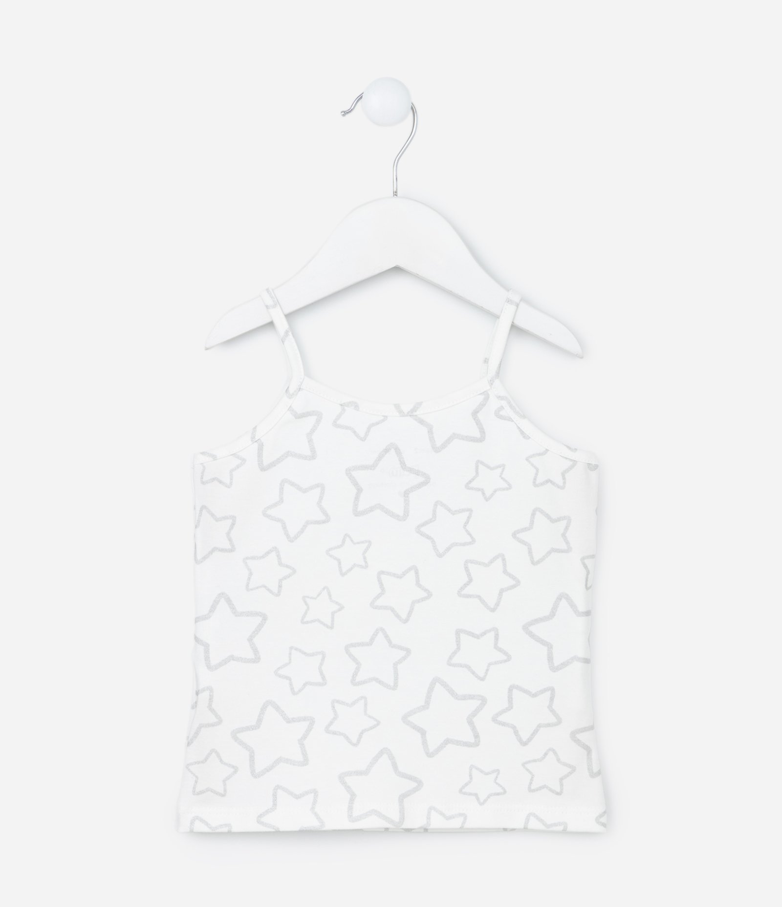 Regata Infantil em Cotton com Estampa de Estrelas - Tam 1 a 5 anos ...